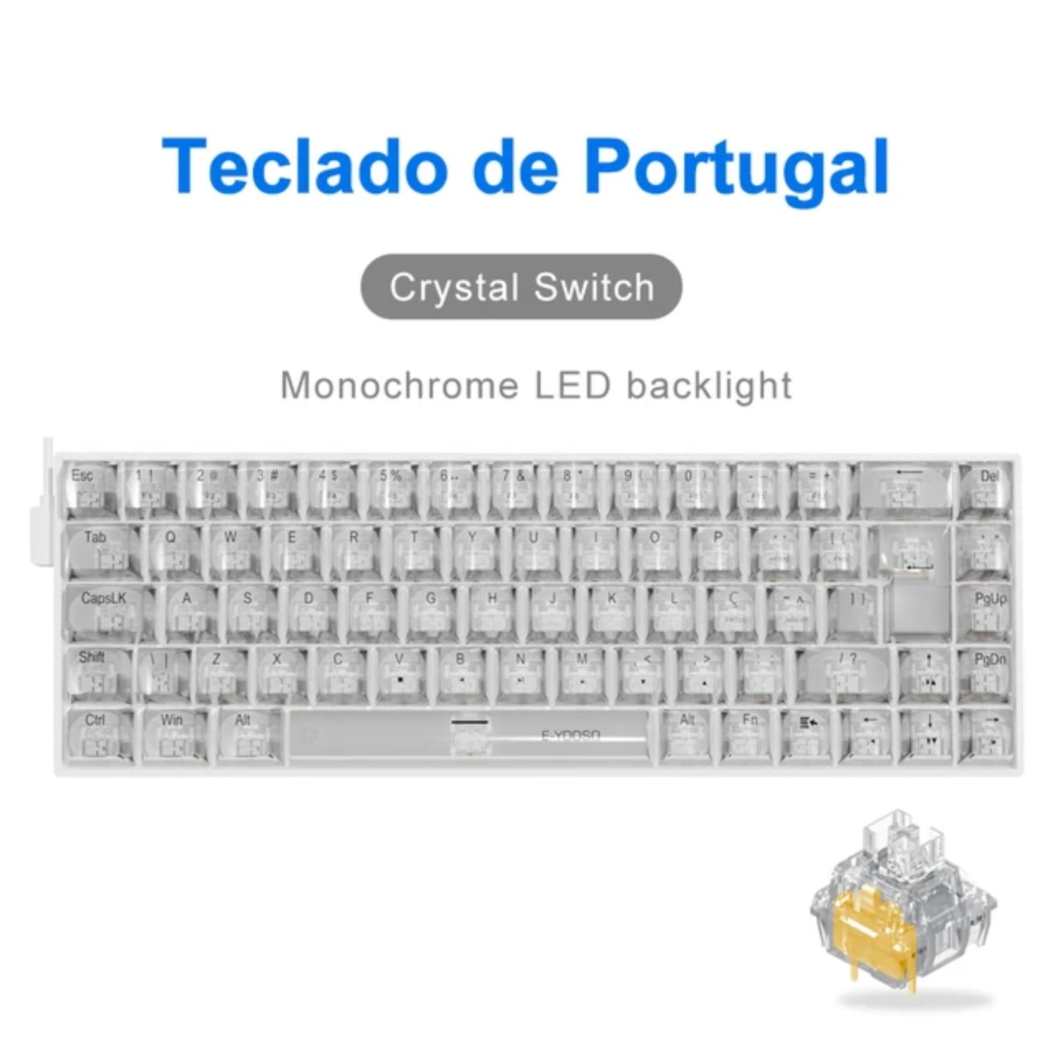 HFHMWL Compact Z686 USB Mini Mechanical Gaming Keyboard with Red Switch ...