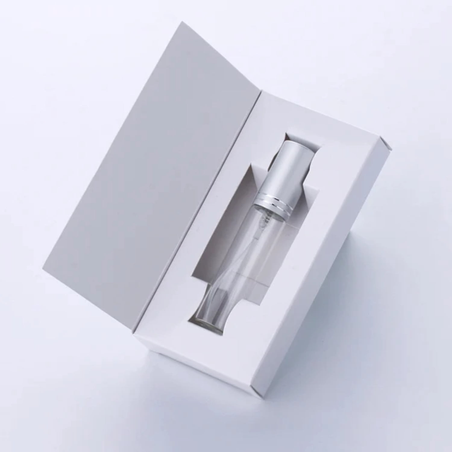 HFHMWL Elegant 50 Pcs/Lot Black & White Box Spray Perfume Bottle Set with Portable Aluminum ...