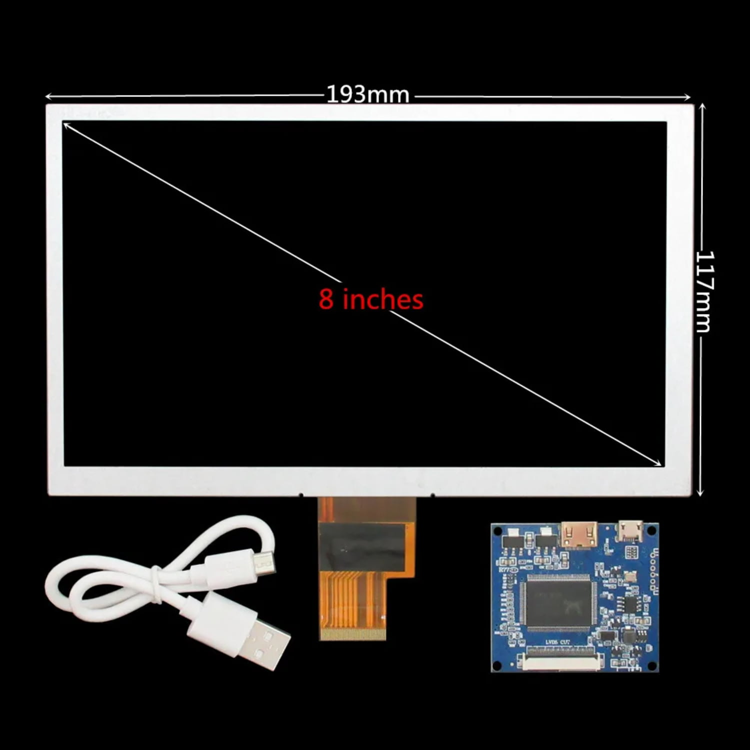 HFHMWL Mini 1024x600 LCD Display Driver Control Board Compatible with ...