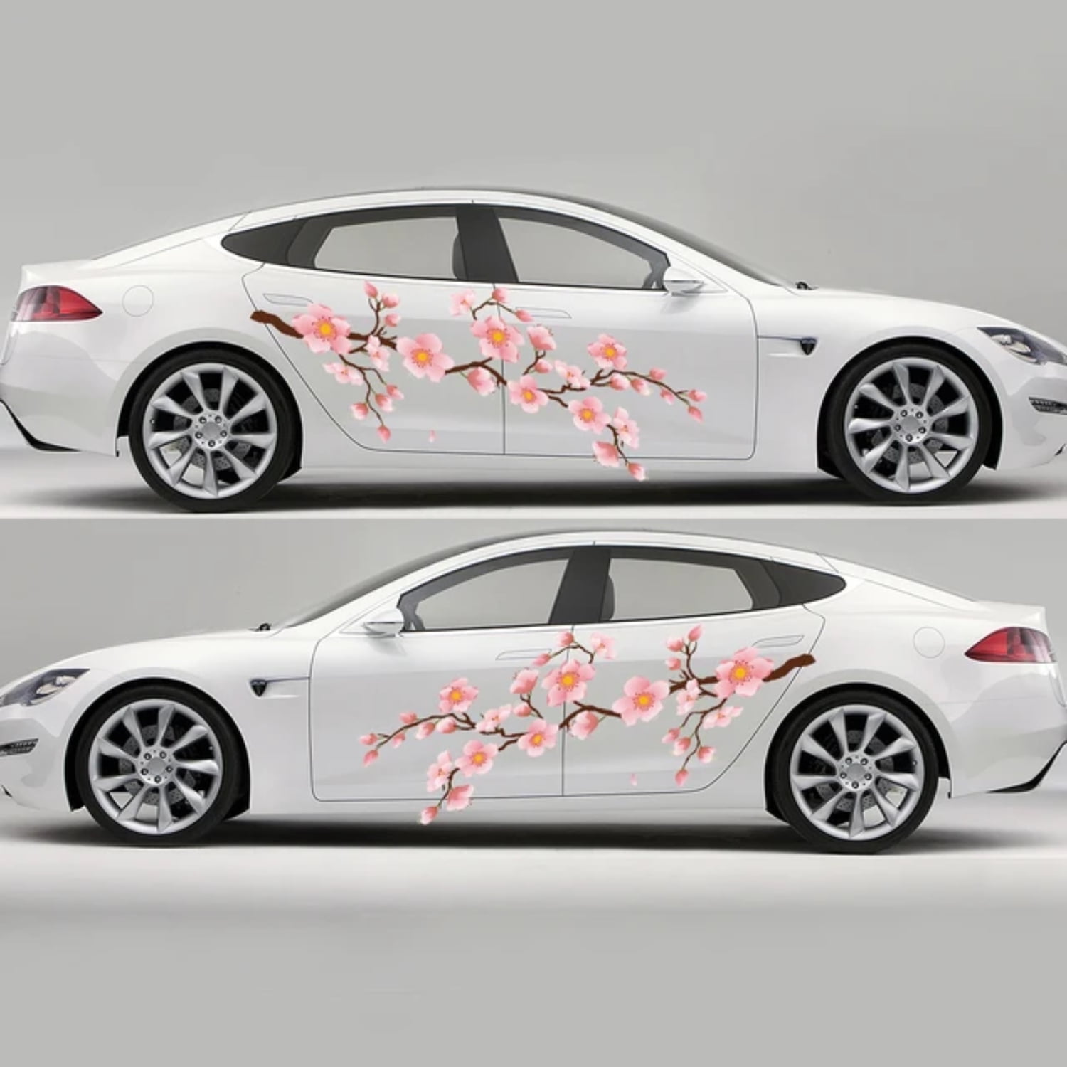 Car Stickers For Women 2 Pcs Pink For Cherry Blossom Car Vinyl Stickers ...