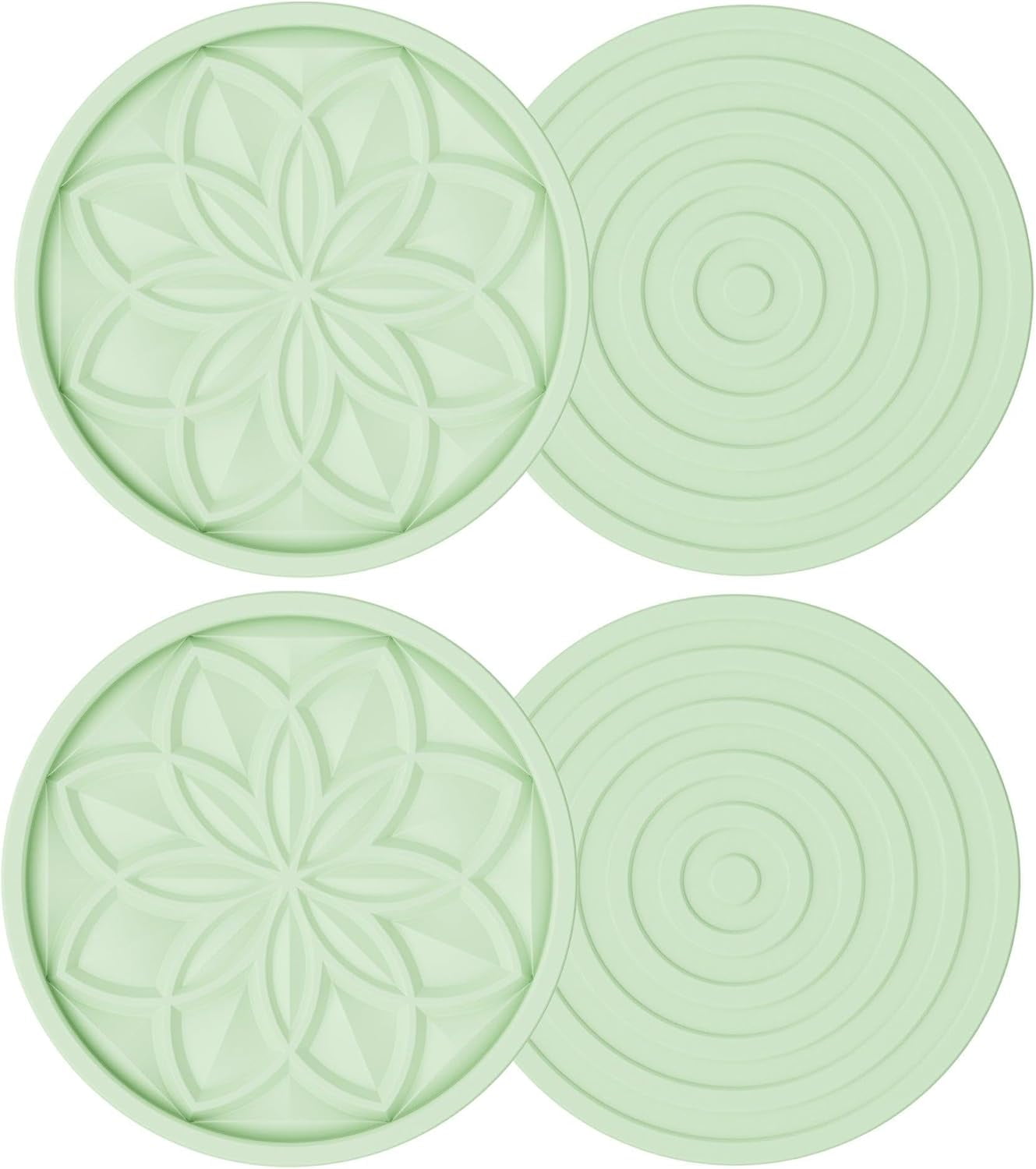 HFHOME Coasters for Drinks 4 Pcs Silicone Coasters Set, Drink Coaster ...