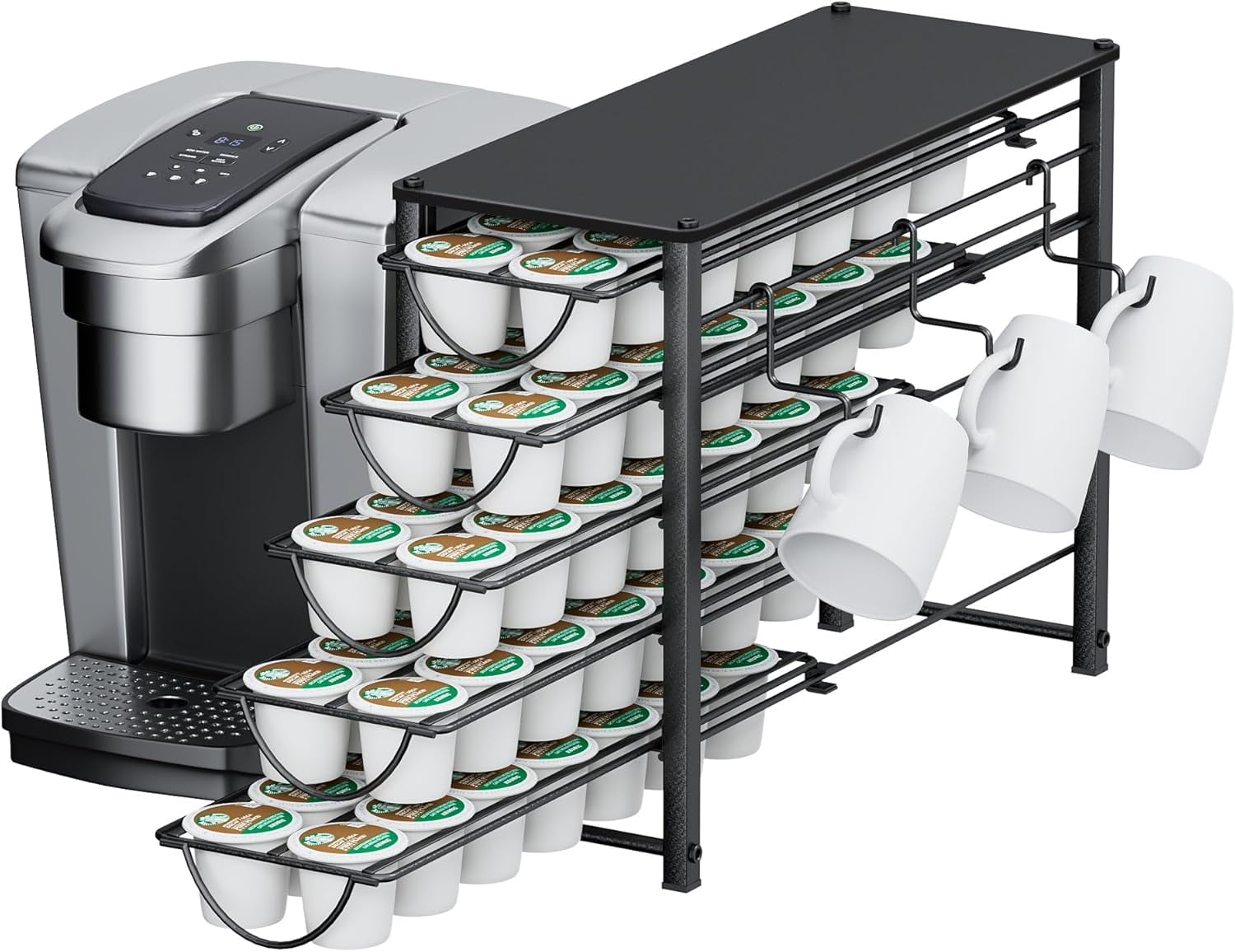 HFHOME Coffee Pod Holder For Counter, Compatible with K-Cups, 5-tier ...