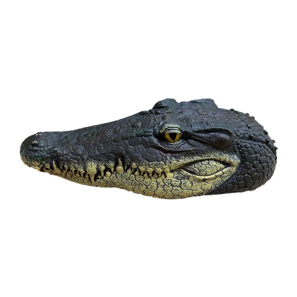 HFINGAQEX Floating Crocodile Head Water Decoy Garden Pond Resin Decor ...