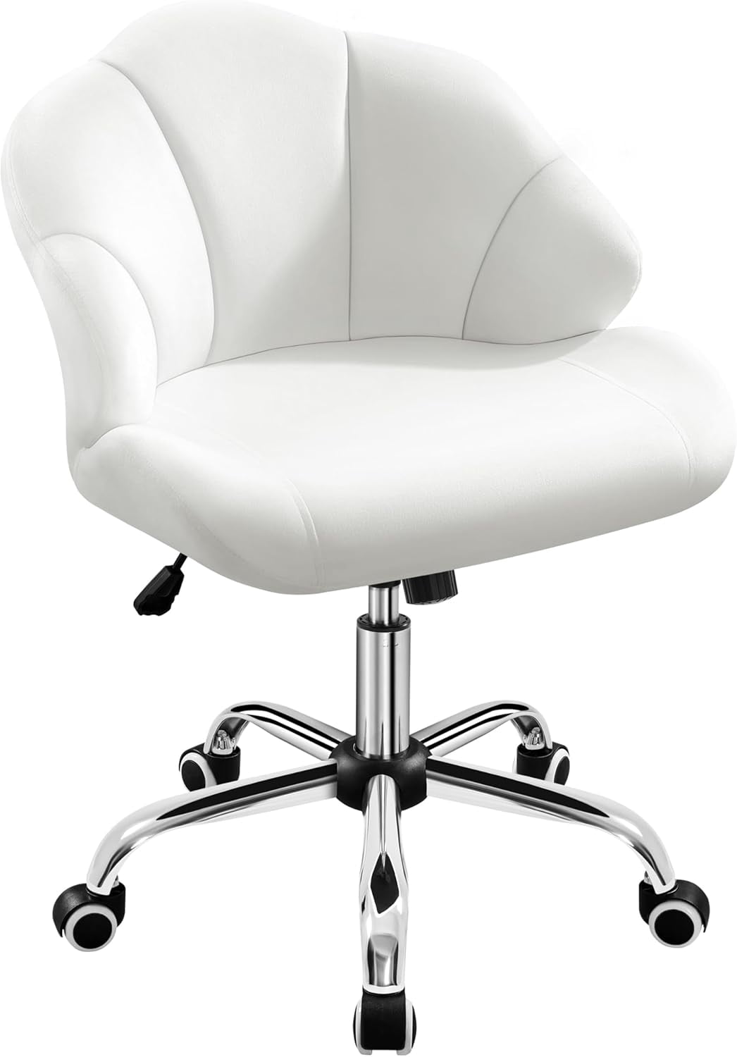 HFJMHG Cute Velvet Desk Chair - 34" Adjustable Swivel Chair with Shell ...