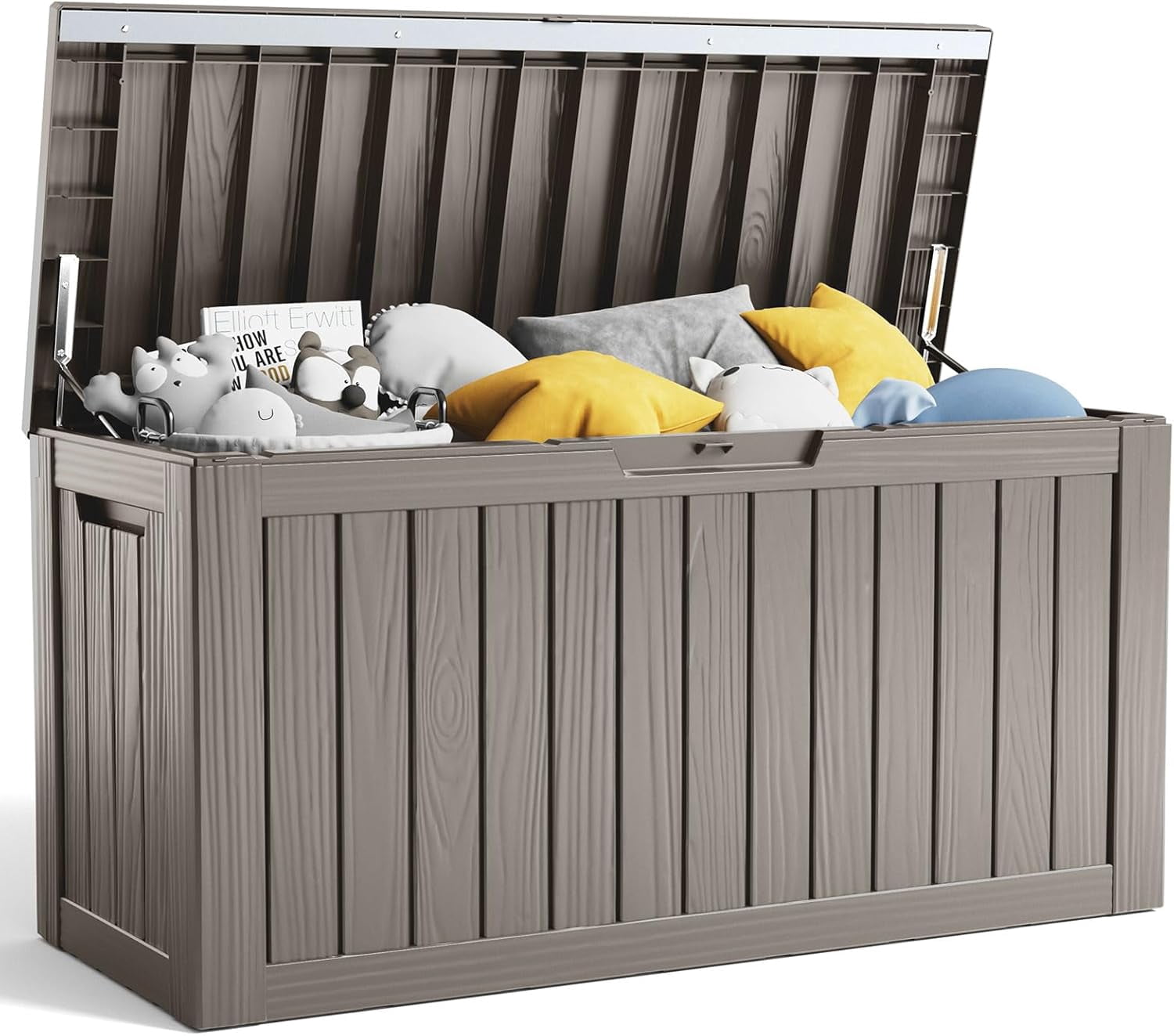 HFJMHG Resin Deck Box - Lockable Outdoor Storage Container for Patio ...
