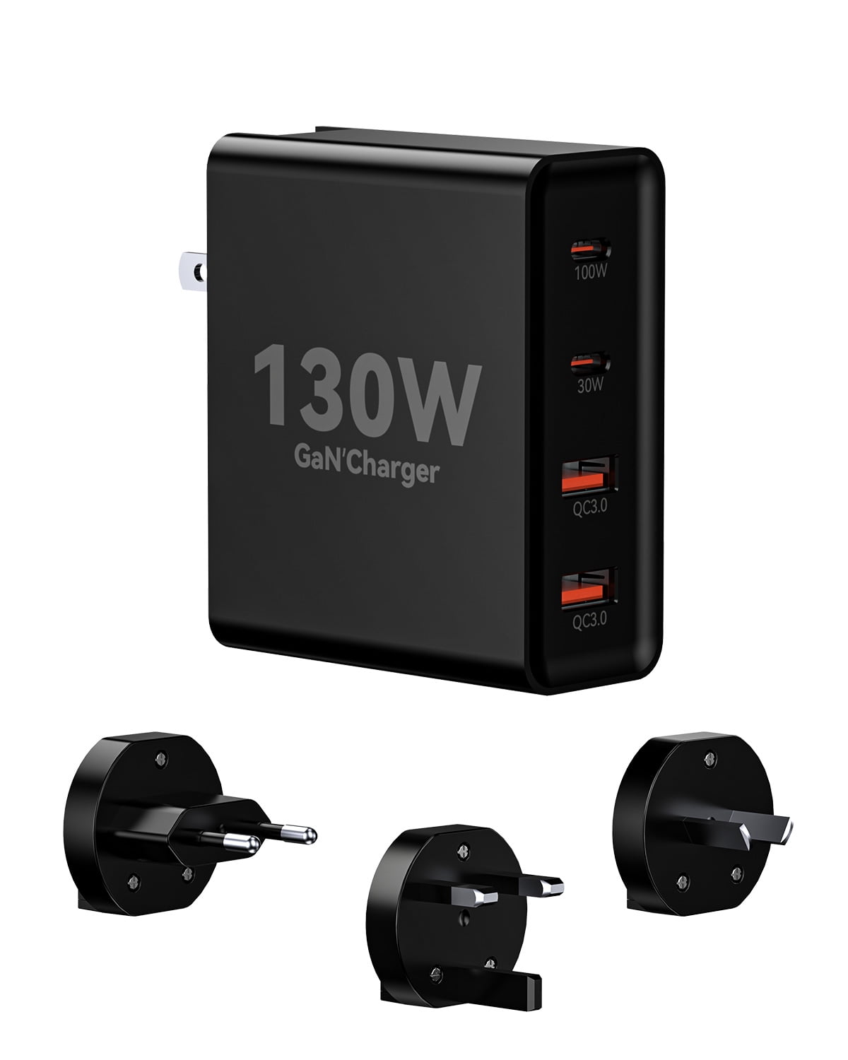 HFLRZZ 130w usb c charger, GaN 4 Port Fast Compact Wall Charger Type ...