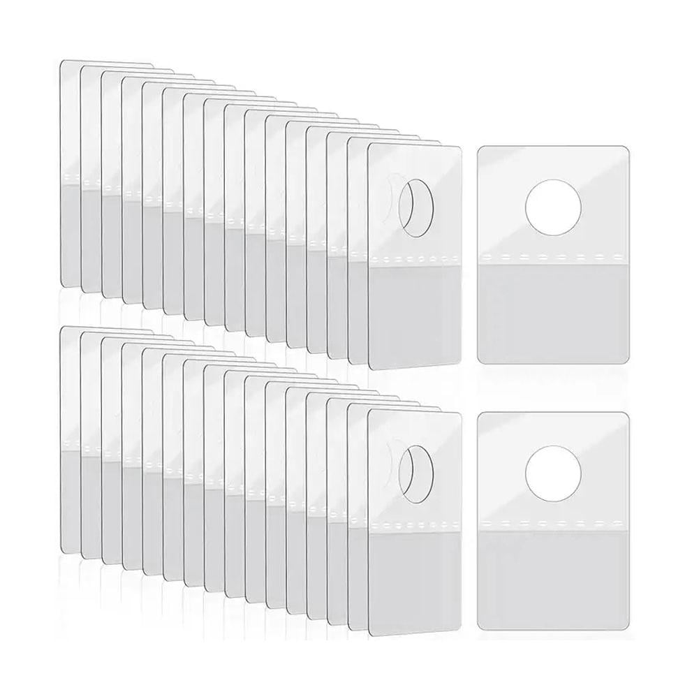 HFLWYWD BOWTONG 100pcs PVC Slot Hole Adhesive Hang Tabs Tags Hook For ... HFLWYWD BOWTONG 100pcs PVC Slot Hole Adhesive Hang Tabs Tags Hook For ...