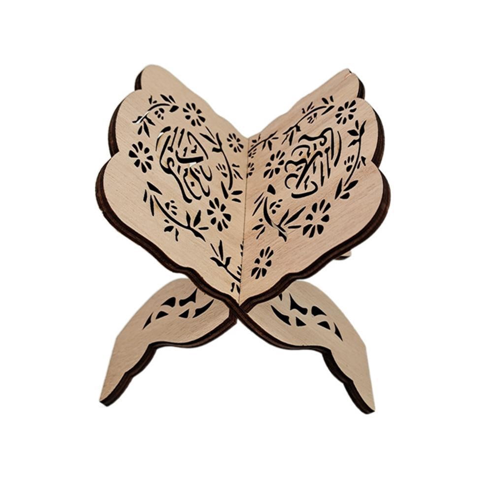 HFLWYWD Wooden Eid Al-Fitr Islamic Book Shelf Bible Frame Kuran Quran ...