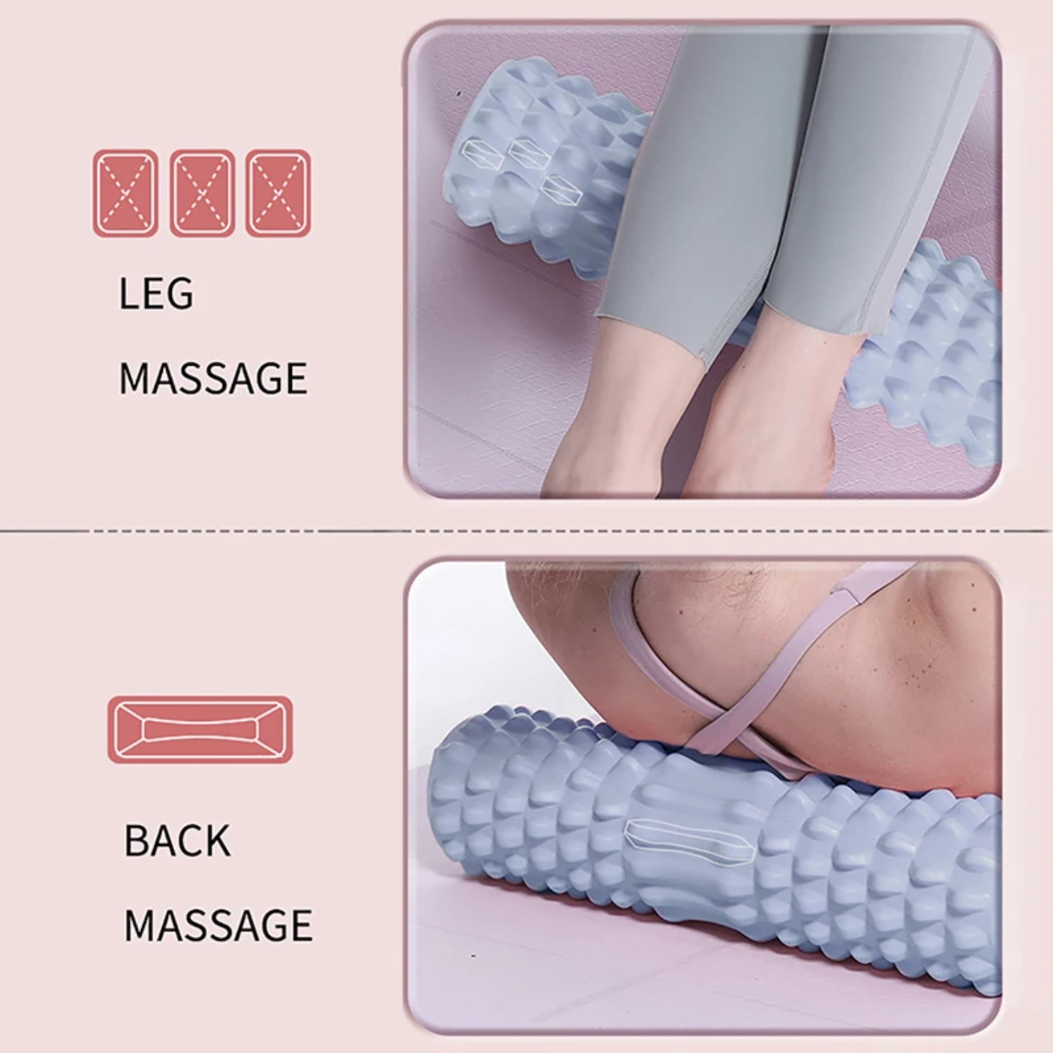 HFMENIW High-Density Muscle Massage Foam Rollers for Effective Back ...