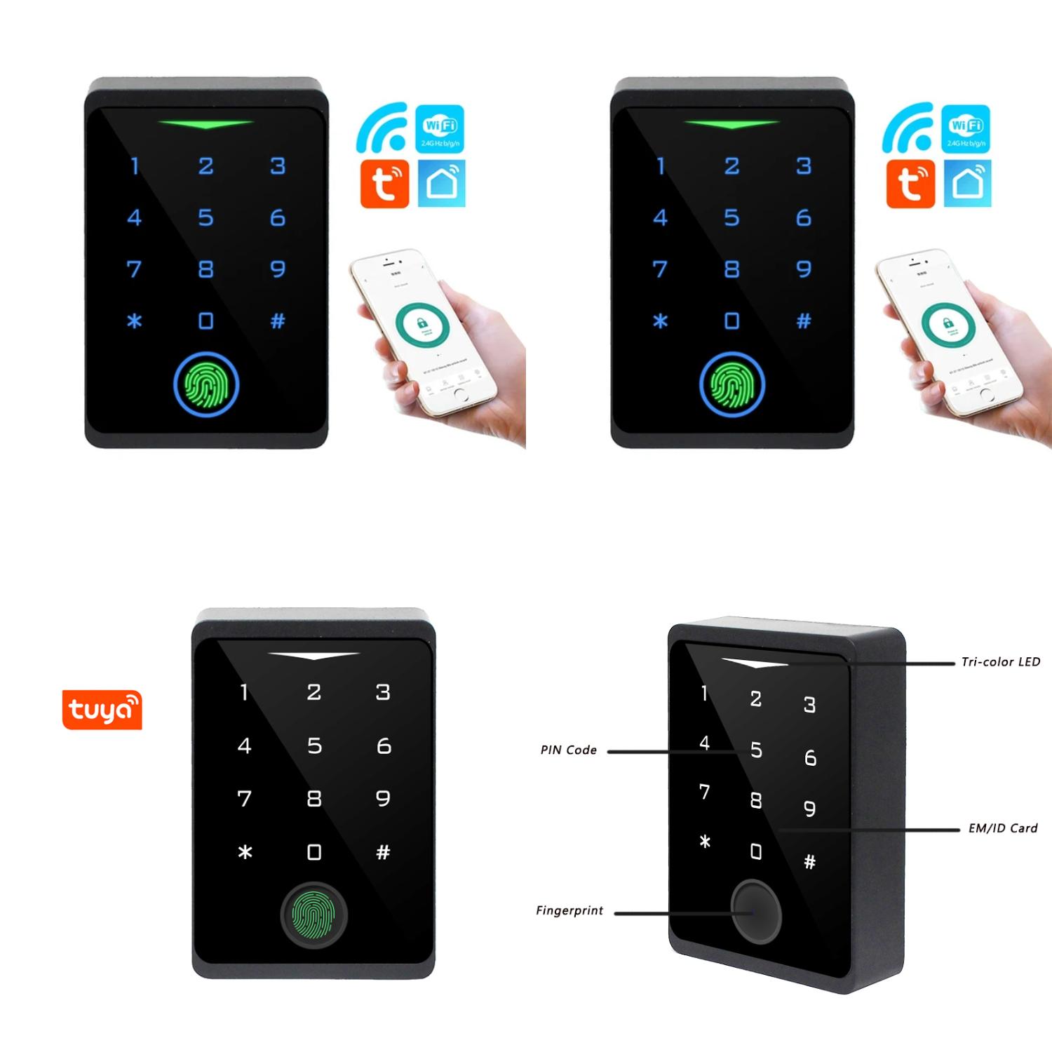 HFMENIW High-quality Essential Standalone Door RFID & Biometric Fingerprint Access Control ...