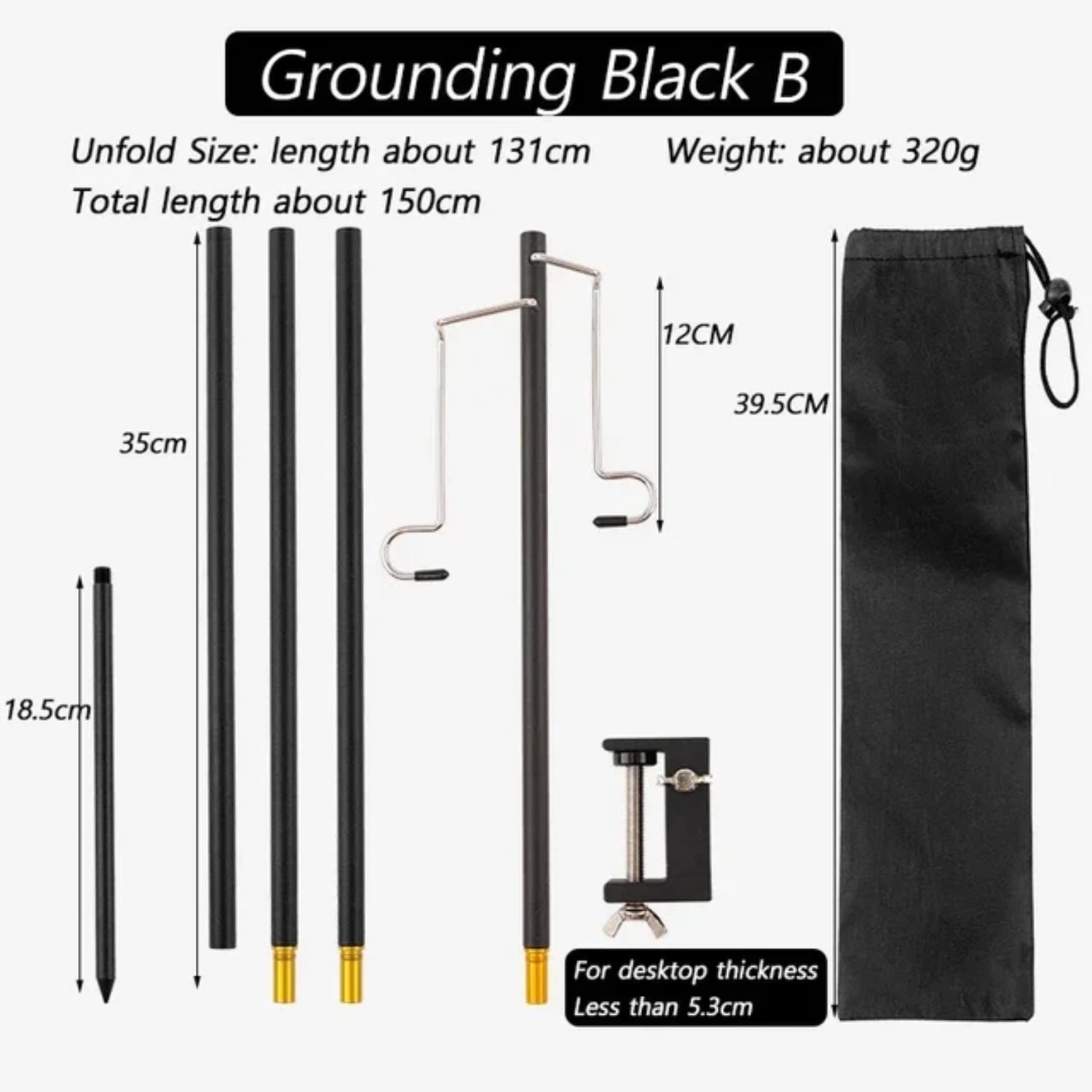 HFMENIW Ideal Lightweight and Portable Camping Lantern Stand with ...