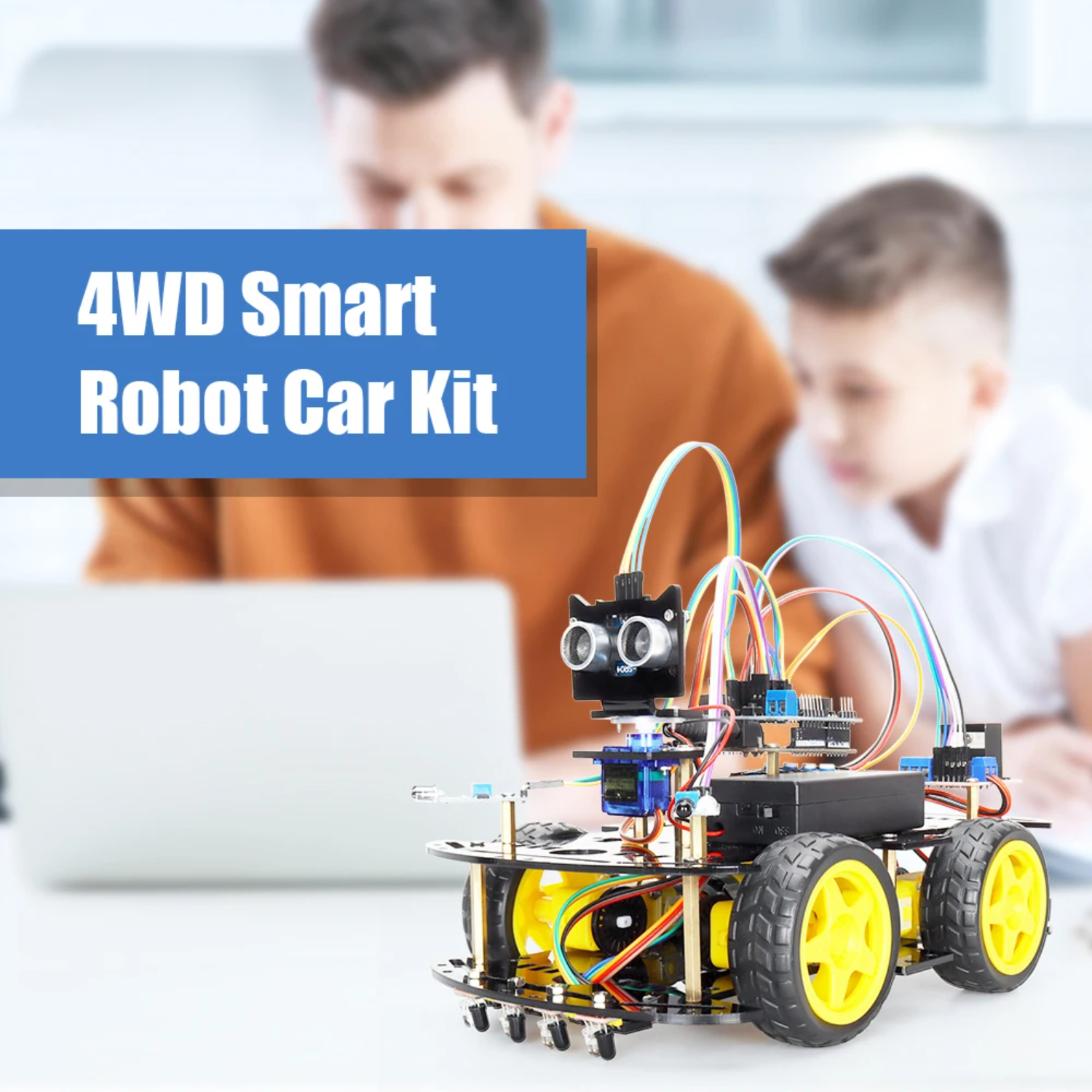 HFMENIW Intelligent Programmable Smart Robot Coding Kit for Big Public ...