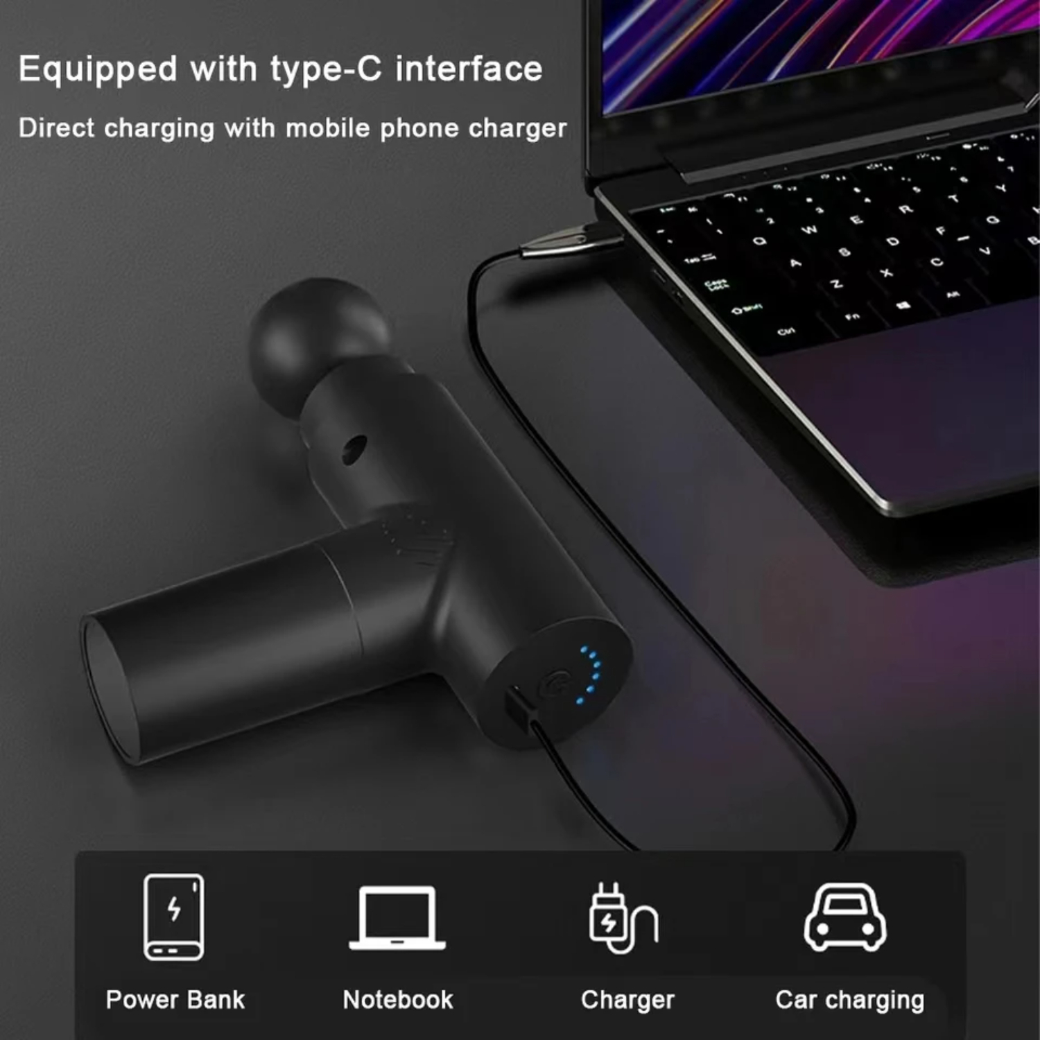 HFMENIW Slimming Muscle Fascia Gun Percussion Massager for Smart ...