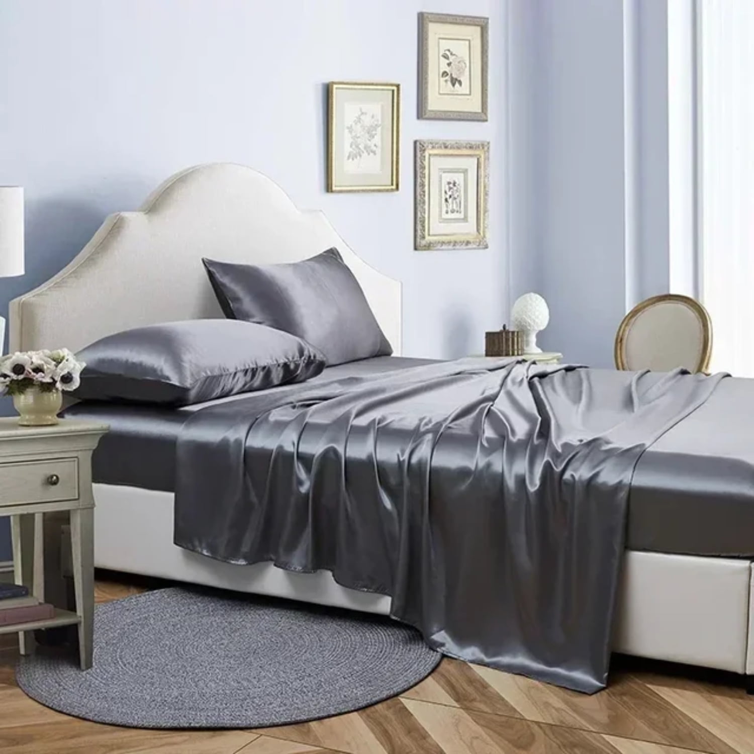 HFMENIW lity satin sheets. Upgrade your bedroom decor with this opulent ...
