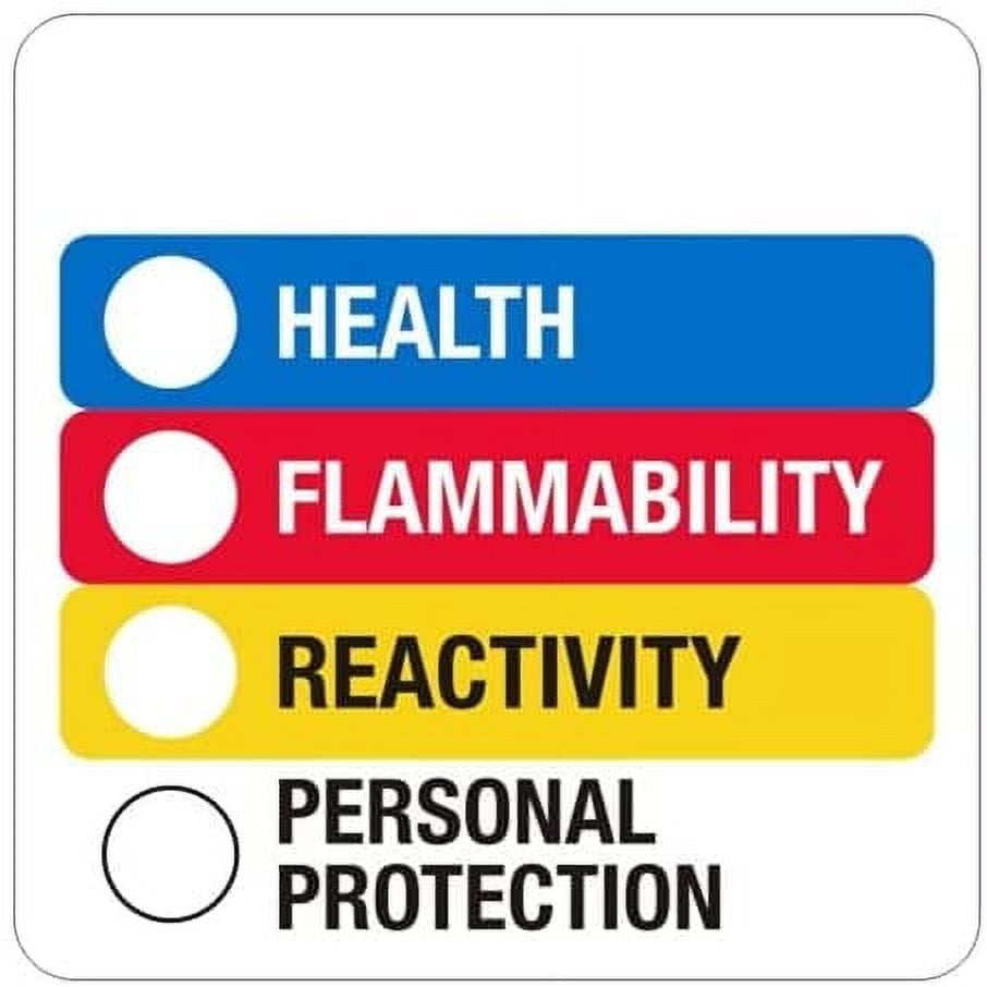HFRPE Hazardous Materials Labels, 2 x 2 inches, Vinyl, Roll of 500 ...