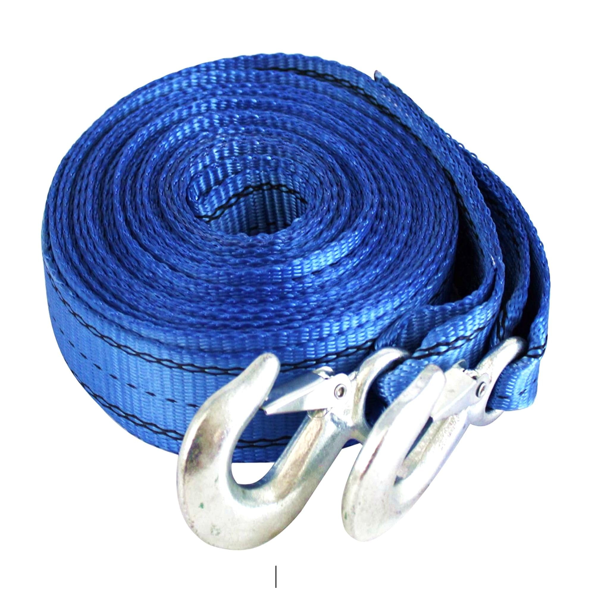 HFS(R) 4.5 Ton 2 inch x 30 ft. Polyester Tow Strap Rope 2 Hooks 10000lb ...