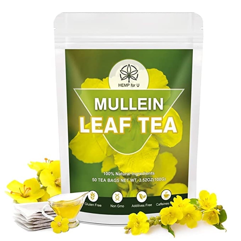 HFU Mullein Leaf Tea Bags, Organic Herbal Tea for Lung Health and ...