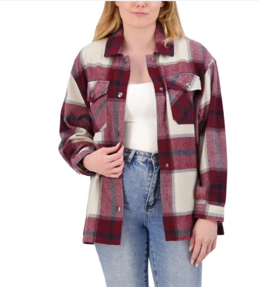 HFX Ladies’ Shirt Jacket (Red, M) - Walmart.com