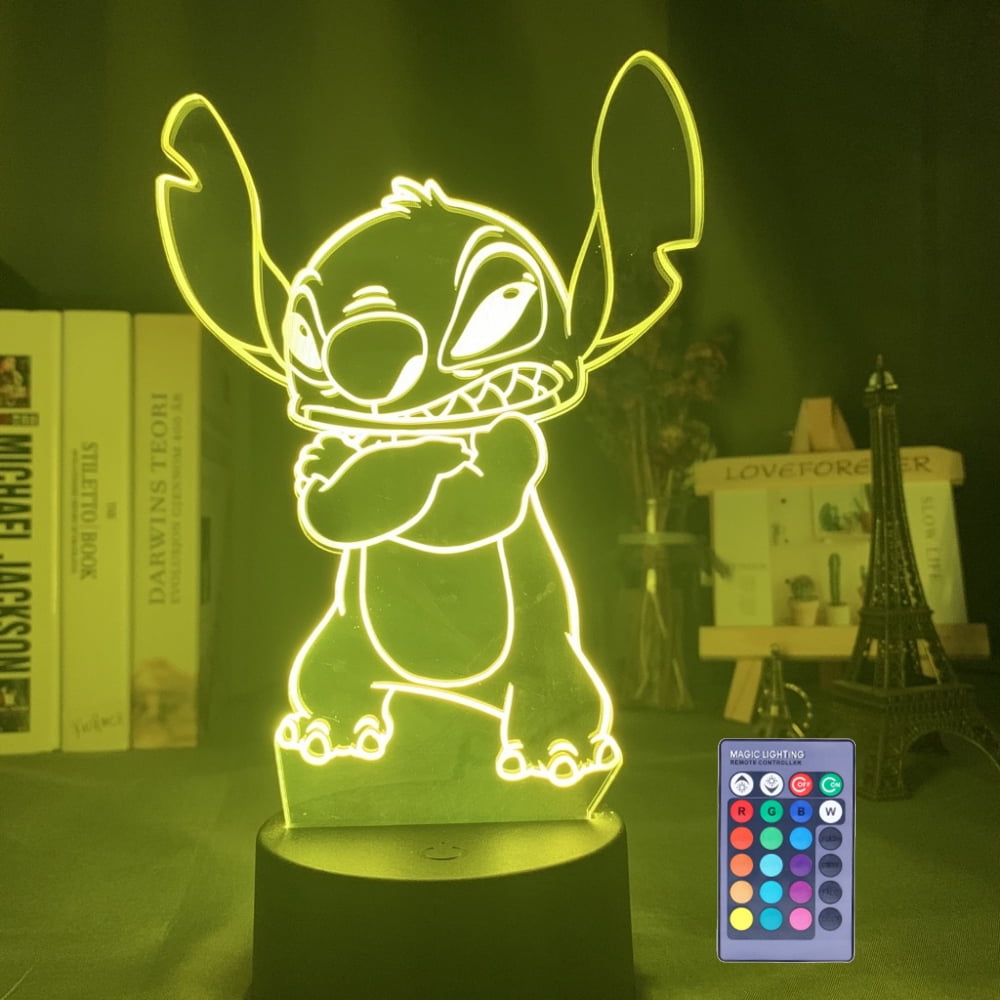 HFY Stitch Light 3d Stitch Lamp, 16 Colors Conversion with Remote Touch ...