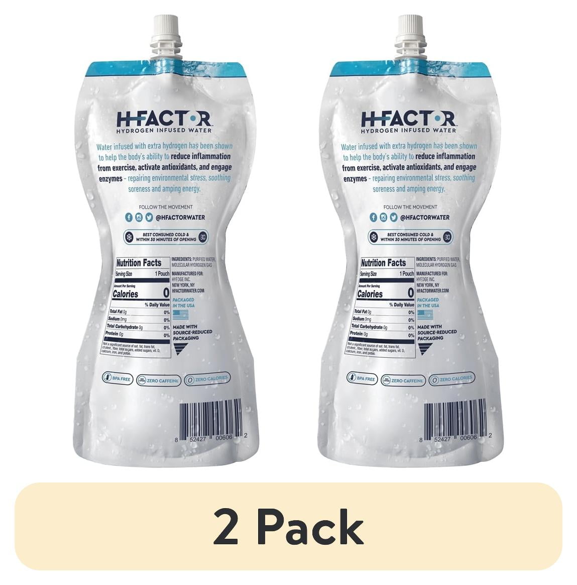 (2 pack) HFactor Hydrogen Infused Water, 11 Fl Oz, 1ct - Walmart.com