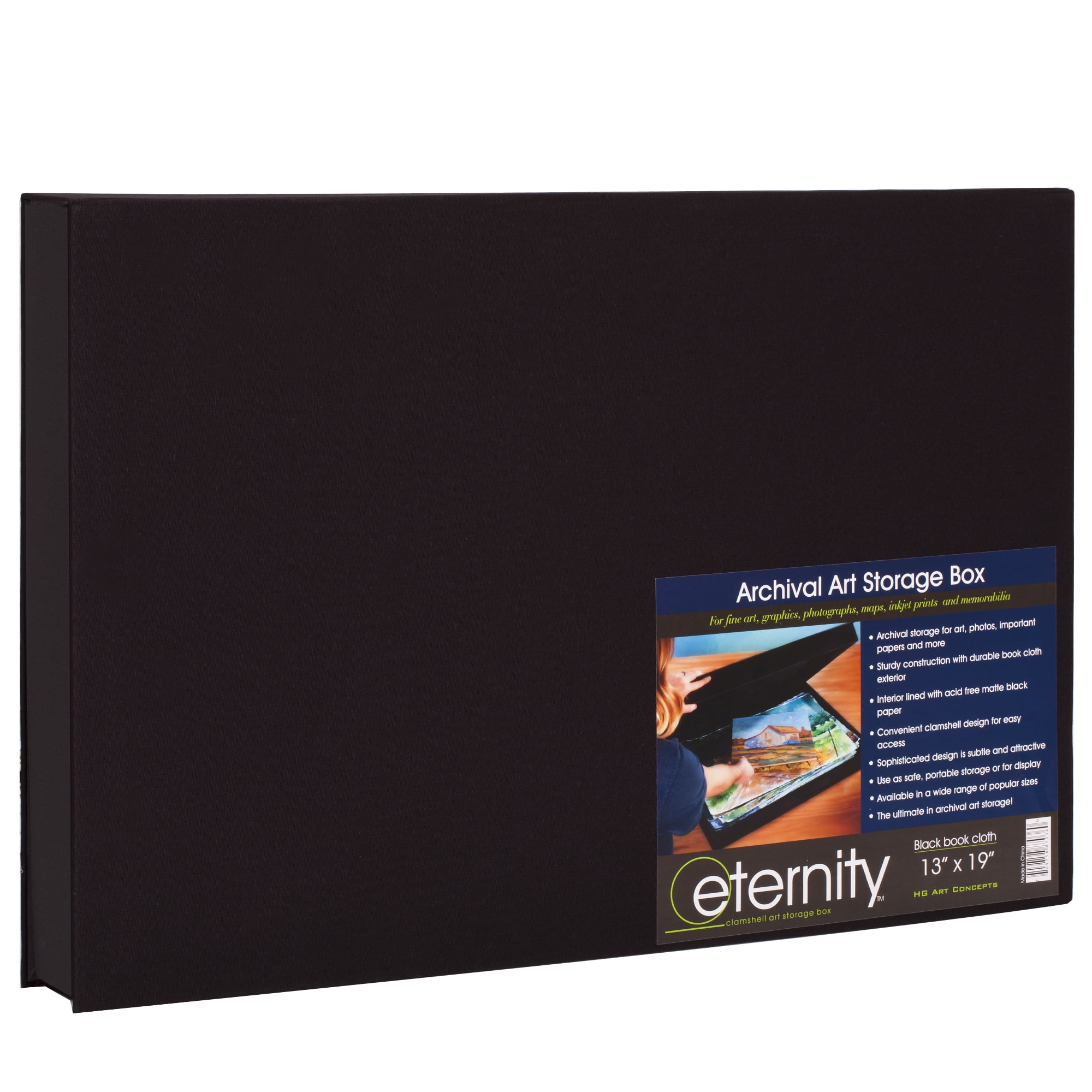 HG Art Concepts Eternity Archival Clamshell Photo Storage Box, Black ...