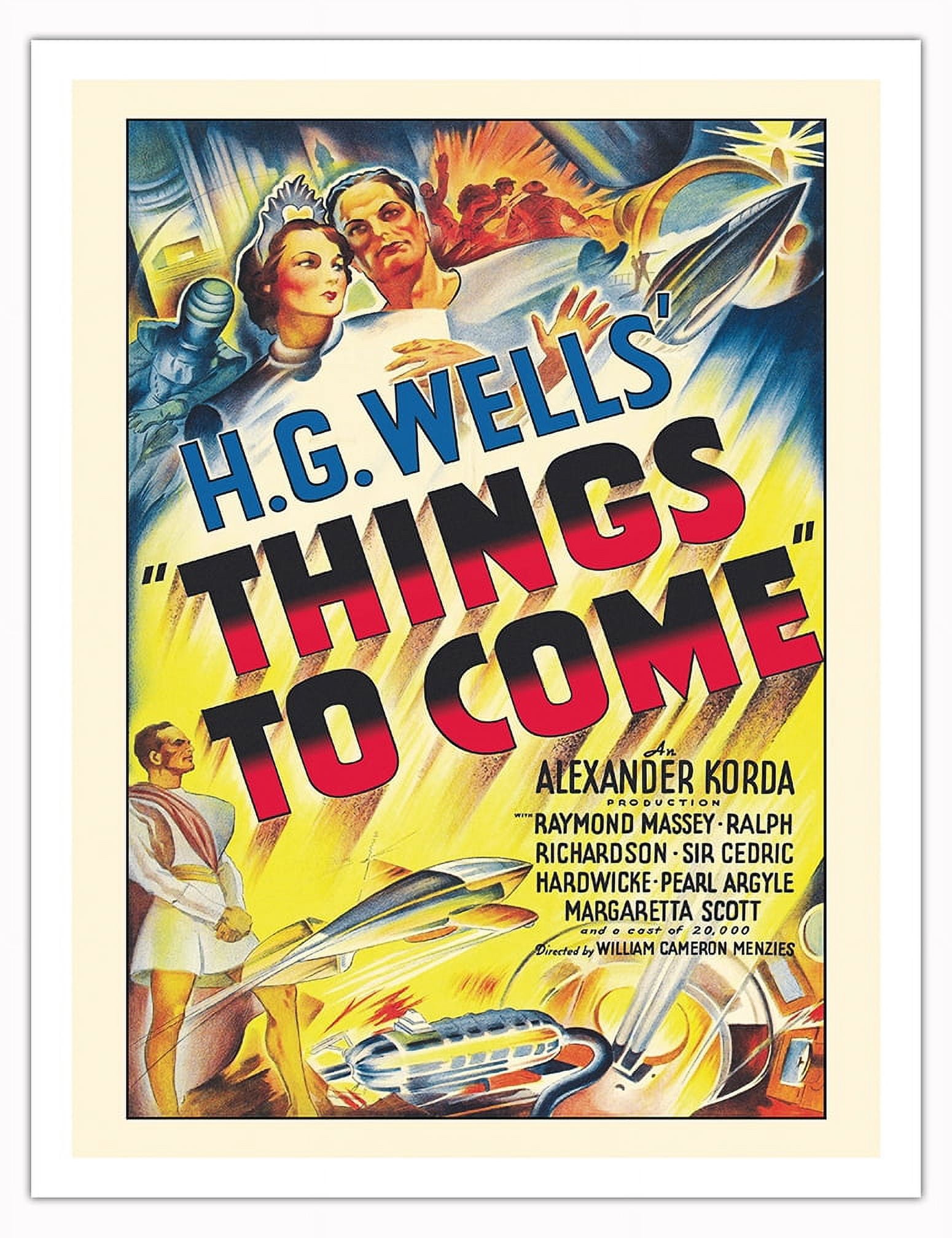 HG Wells’ Things To Come - Vintage Film Movie Poster c,1936 - Fine Art ...