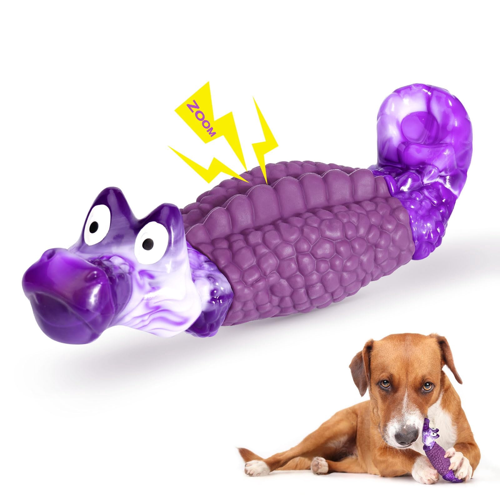 HGB Tough Dog Chew Toys for ATT1Aggressive Chewers, Squeaky ...