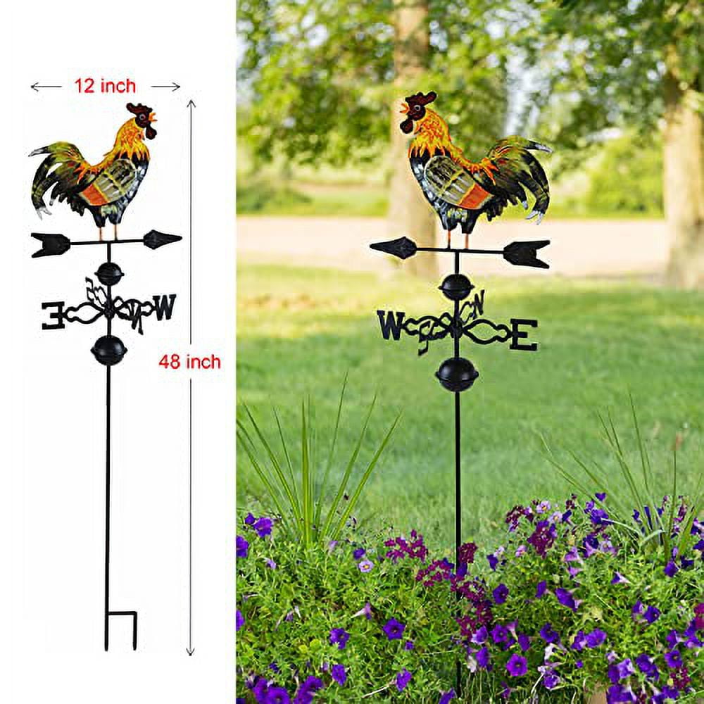 48 Metal Weather Vane Garden Decor Farmhouse Decorative with Rooster ...