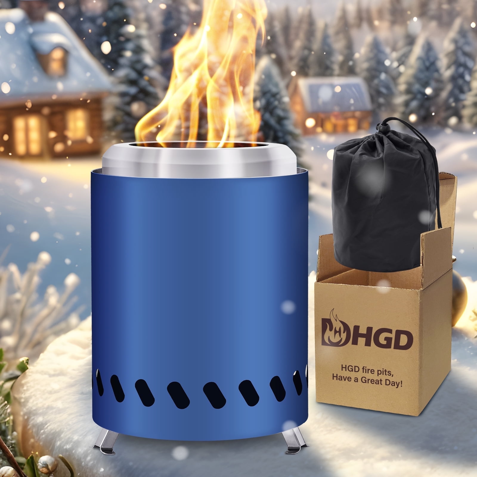 HGD 7.5 Inch Smokeless Tabletop Fire Pit - Compact Mini Fire Pit for ...