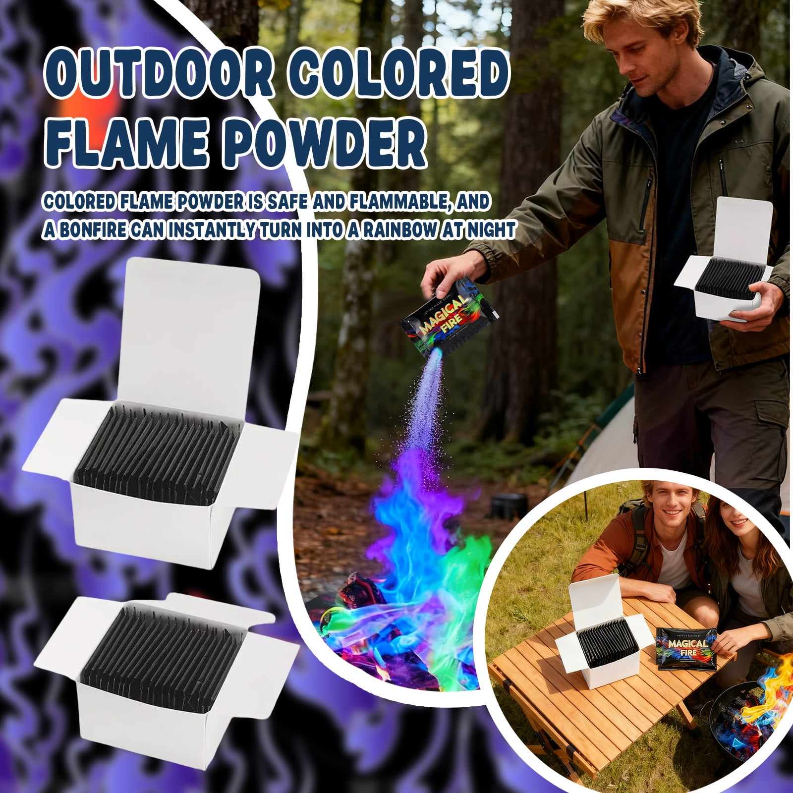 HGD Magic Campfire Fire Color Changing Packets for Fire Pit, Indoor ...