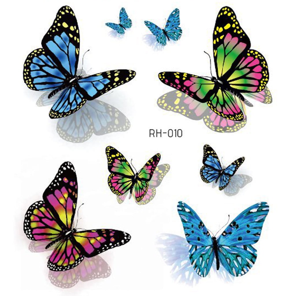 HGEAIJLA Stickers Paster Trendy 3D Tattoo Stickers Colorful Waterproof ...