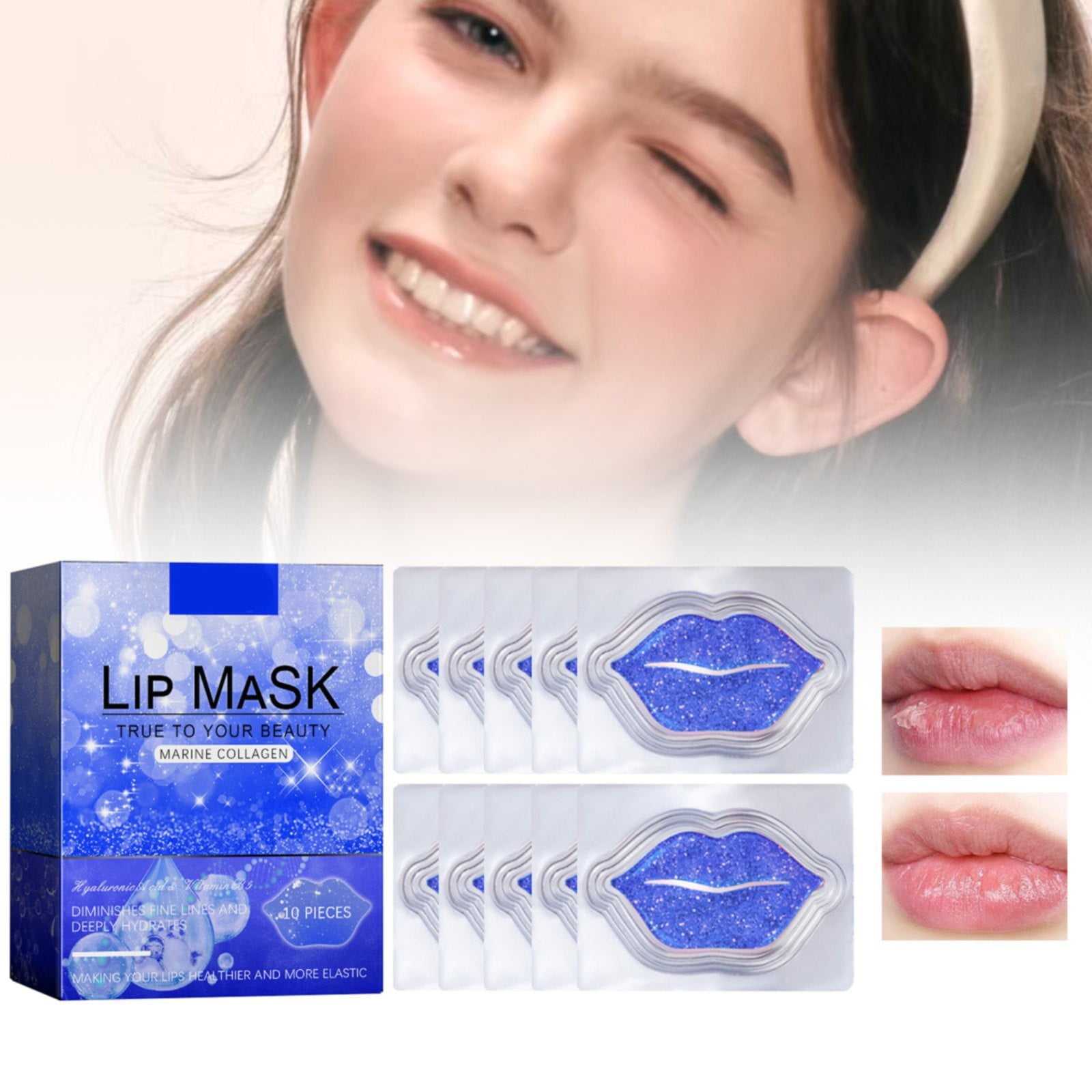 HGENMI Lip Butters,Lip 10 PCS Collagen Lip Set Moisturizer Great Lip ...