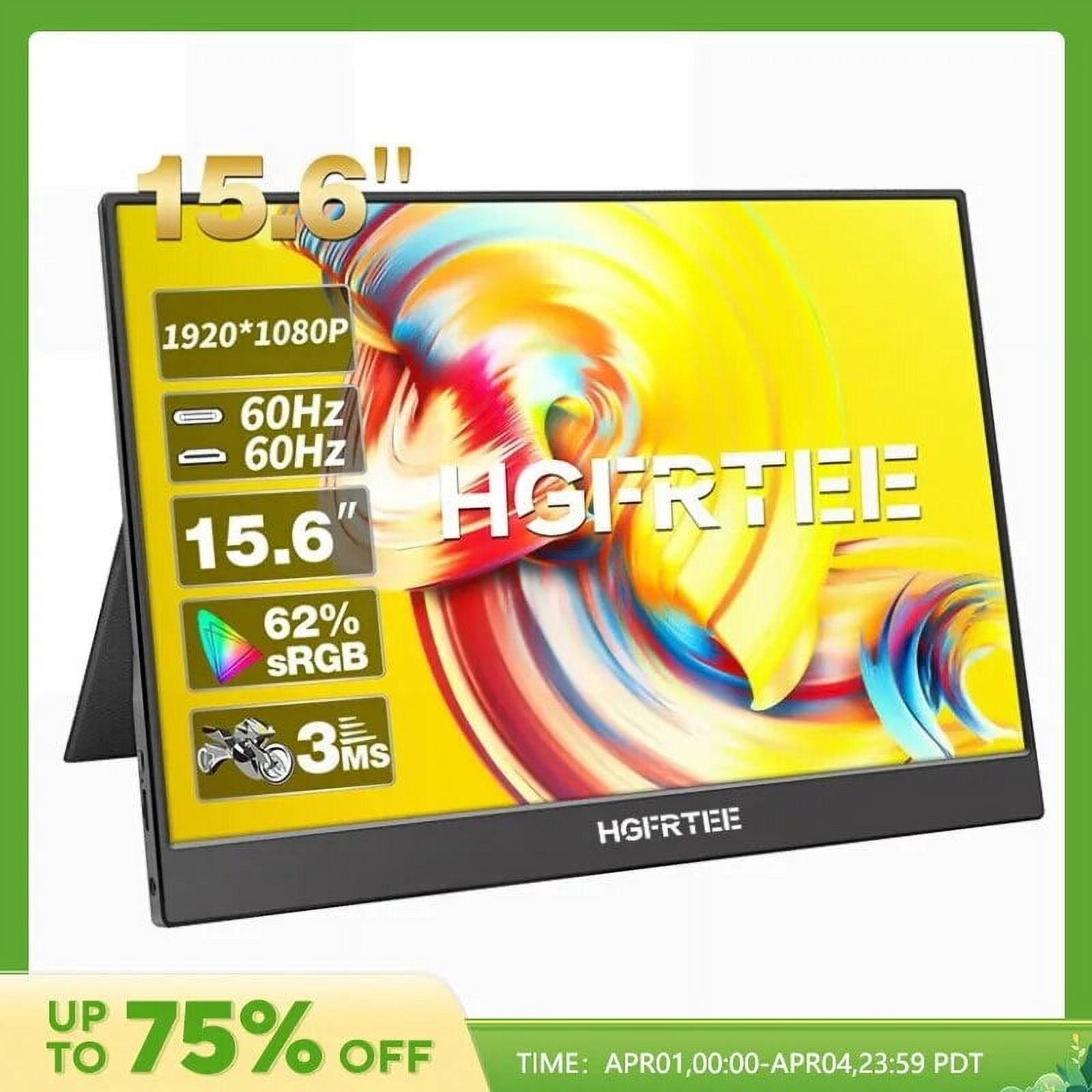 HGFRTEE 15.6inch Portable Monitor ADS-IPS PC Gaming Extended Display ...