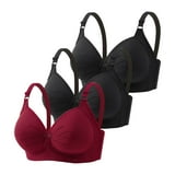HGIEYS 3PC Womens Wireless Bras No Underwire Push Up Bra Seamless ...