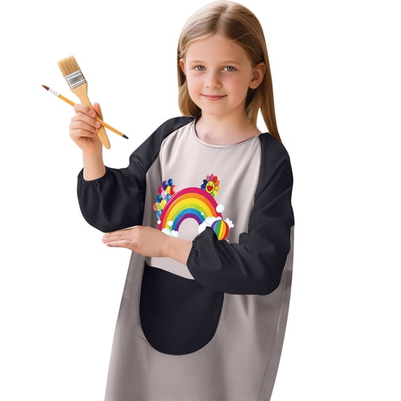 HGIEYS Reusable Kids Art Painting Smock, Waterproof Long‑Sleeve Apron ...