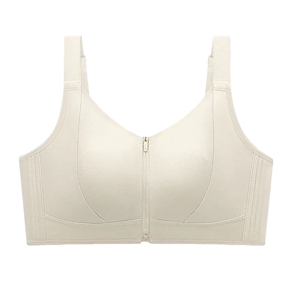 HGIEYS Women's Seamless Front Zip Closure Bra for Everyday Comfort ...