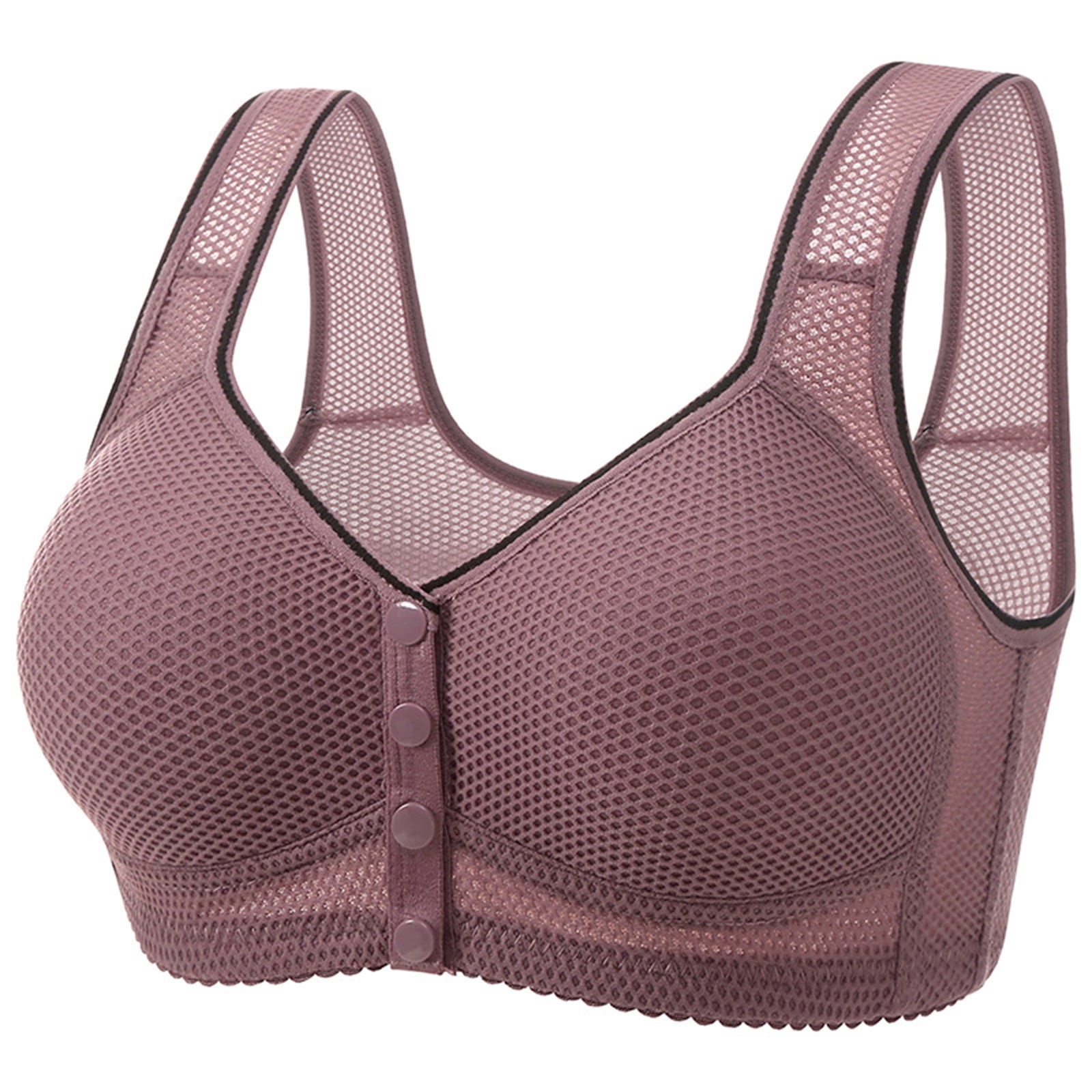 HGIEYS Womens Push Up Bra Front Closure Wireless Bra Breathable Soft ...