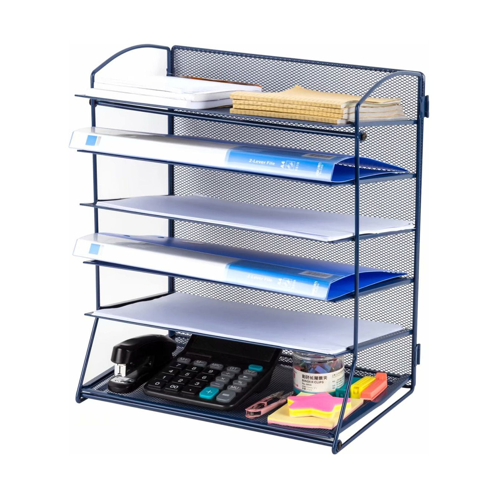 HGMart 6-Tier Desktop Tray Organizer Wall Mount File Holder Organizer ...