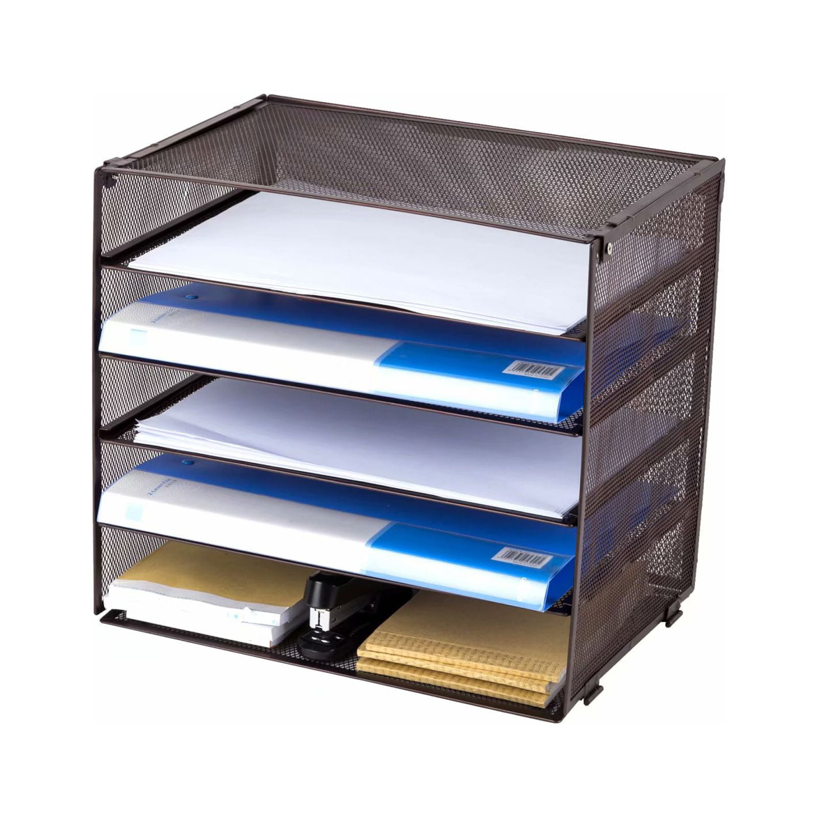 HGMart Mesh Desktop File Organizer - 5 Tier Letter Tray for Organizing ...