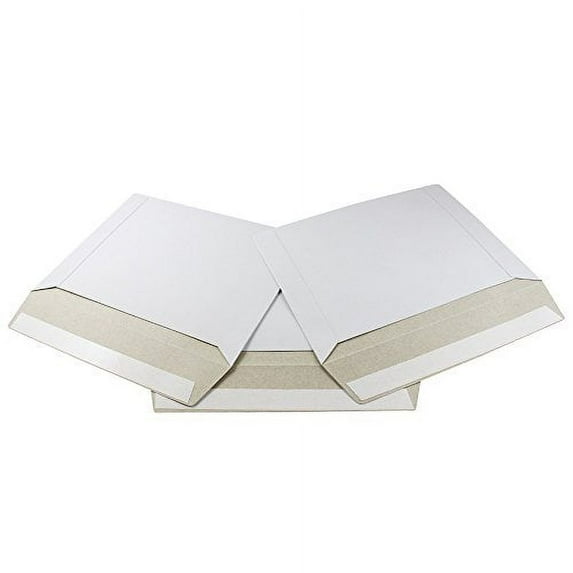 HGP 6 1/2 x 4 1/2, 1500 pack, White Keep Flat Cardboard Mailer Rigid ...