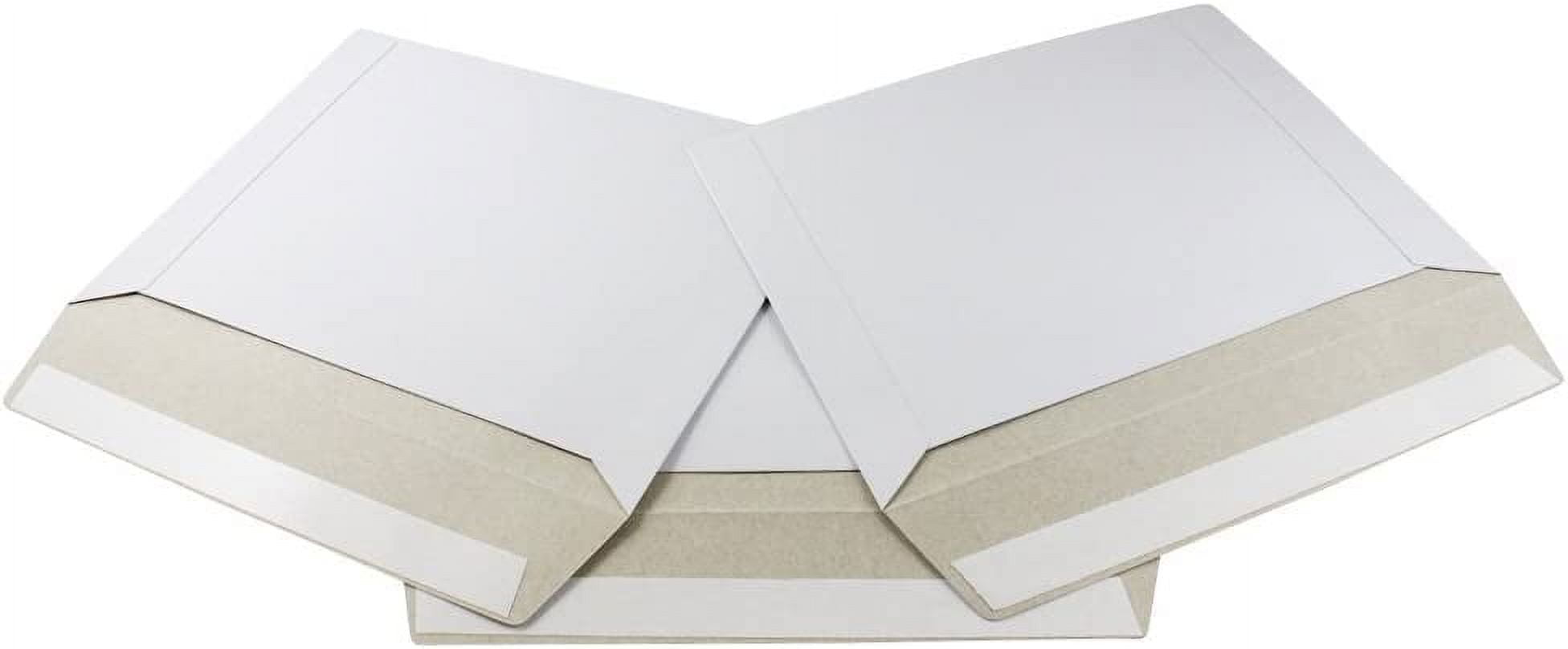 HGP 6 1/2 x 4 1/2, 400 pack, White Keep Flat Cardboard Mailer Rigid ...