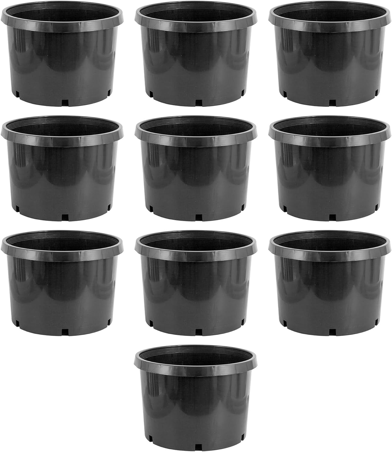 HGPK10PHD Round Circle 10 Gallon Wide-Base Durable Injection Molded ...