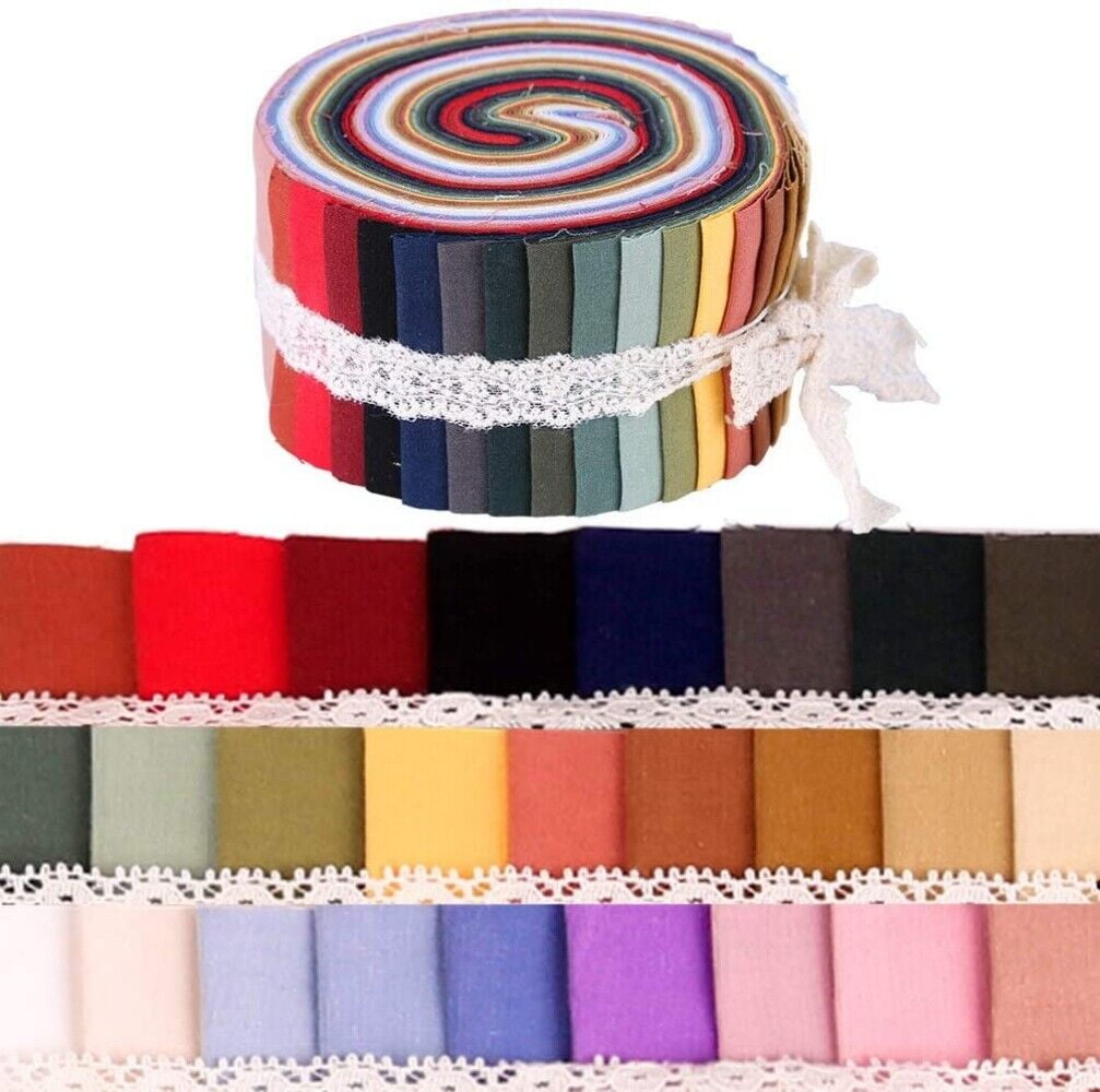 HGPS 36 Pieces Fabric Strips Roll 2.5 Inch Collection Jelly Fabric ...
