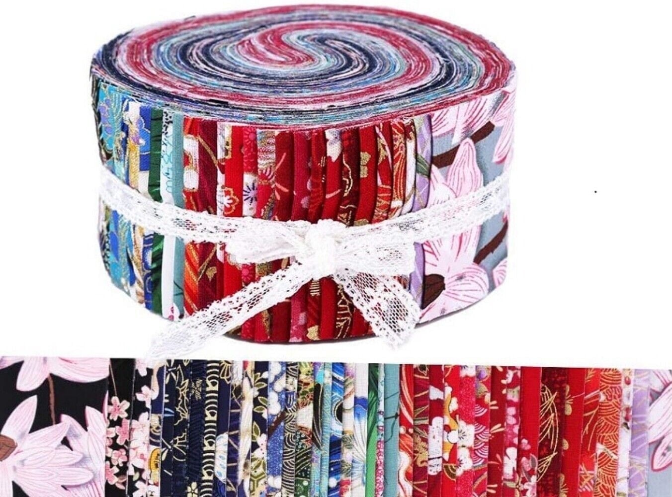 HGPS 36 Pieces Fabric Strips Roll 2.5 Inch Collection Jelly Fabric ...