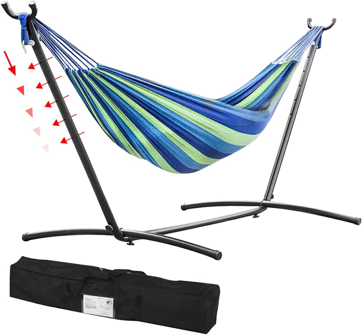 HGS Hammock Stand with Hammock Portable Hammock Stand Adjustable ...