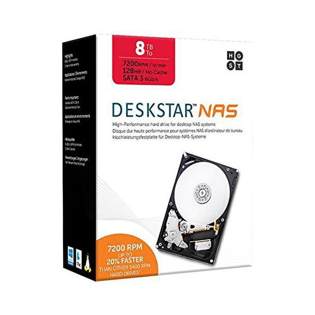 HGST Deskstar 7.81 TB Hard Drive, 3.5 inches Internal, SATA 600 Mbps ...