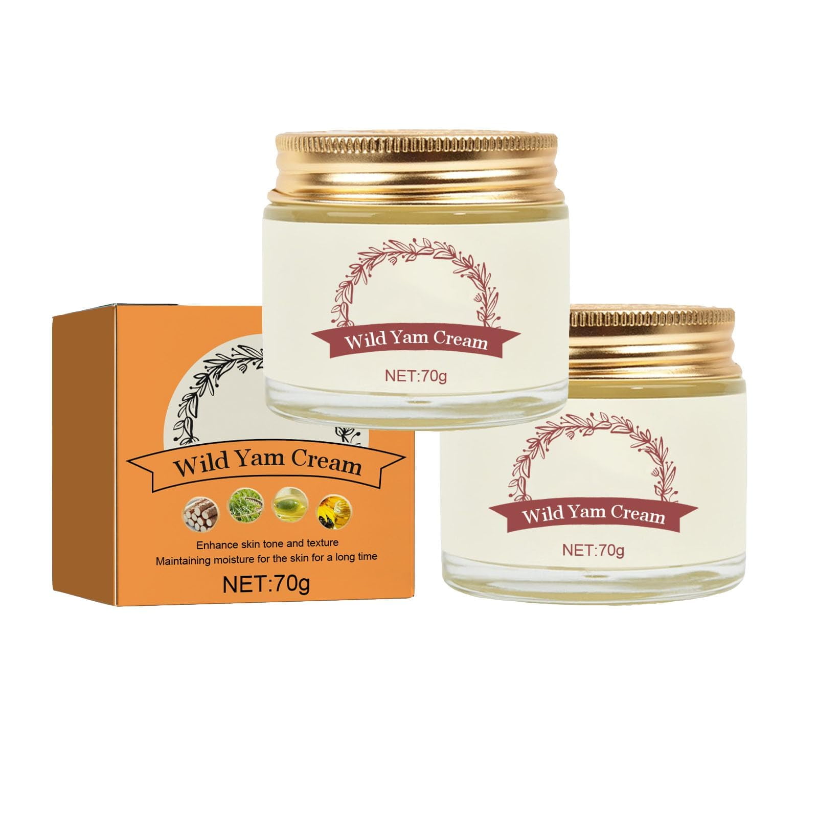 HGTG 2PCS Wild Yam MMF7 Cream: Wild Yam Cream Organic for Women ...