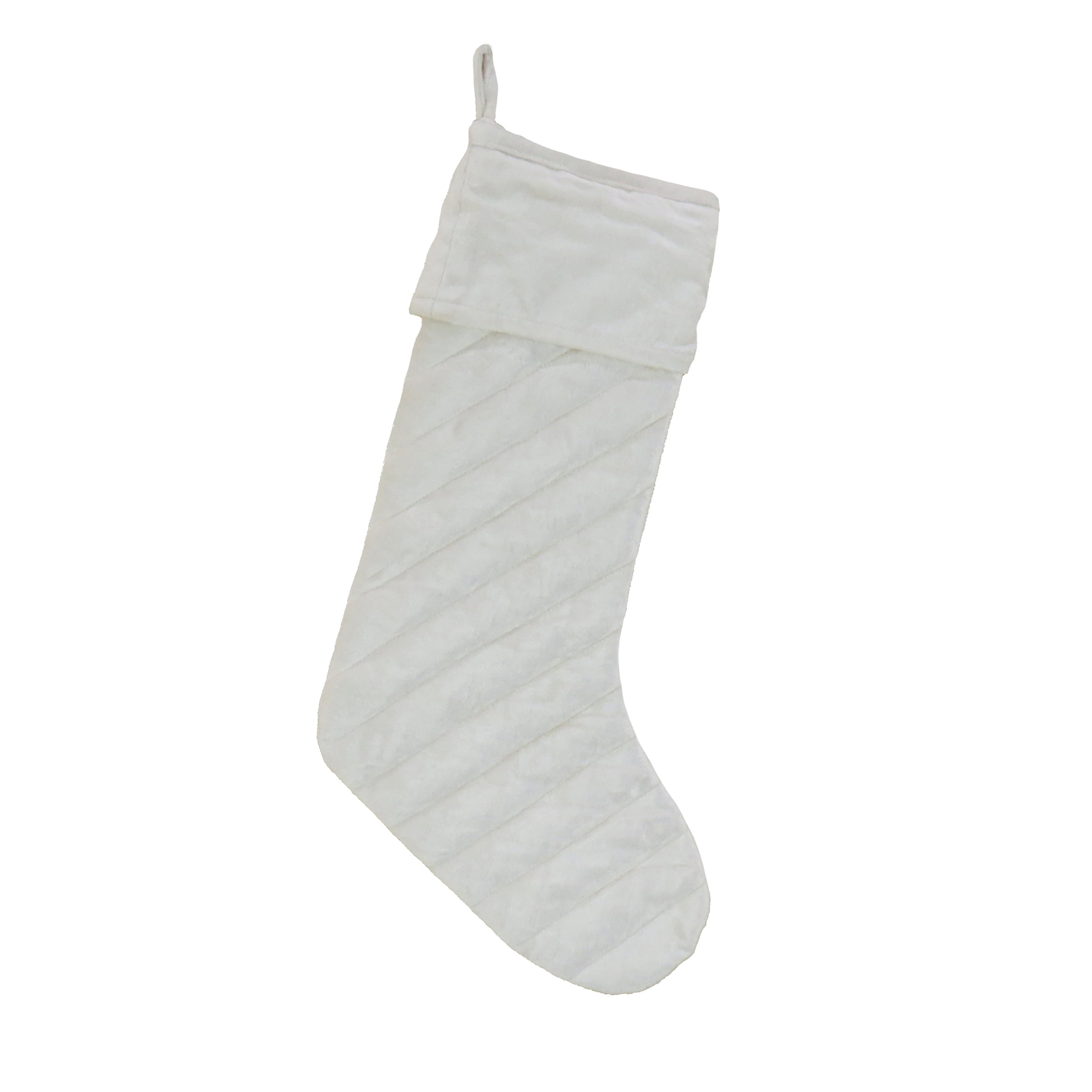 HGTV Home Collection by National Tree Company Christmas Stocking, Ivory ...