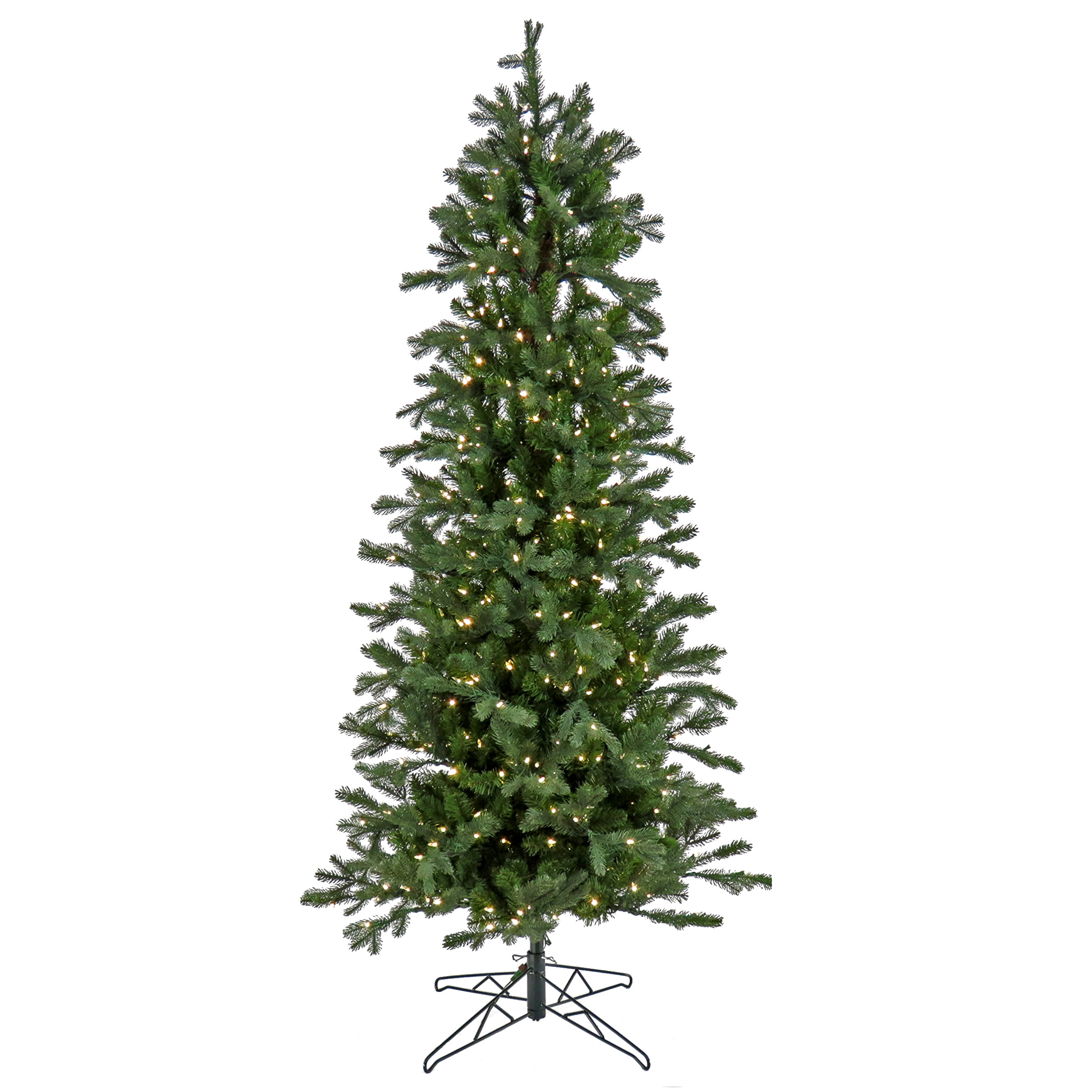 HGTV by National Tree Company Pre-Lit Artificial Slim Christmas Tree ...