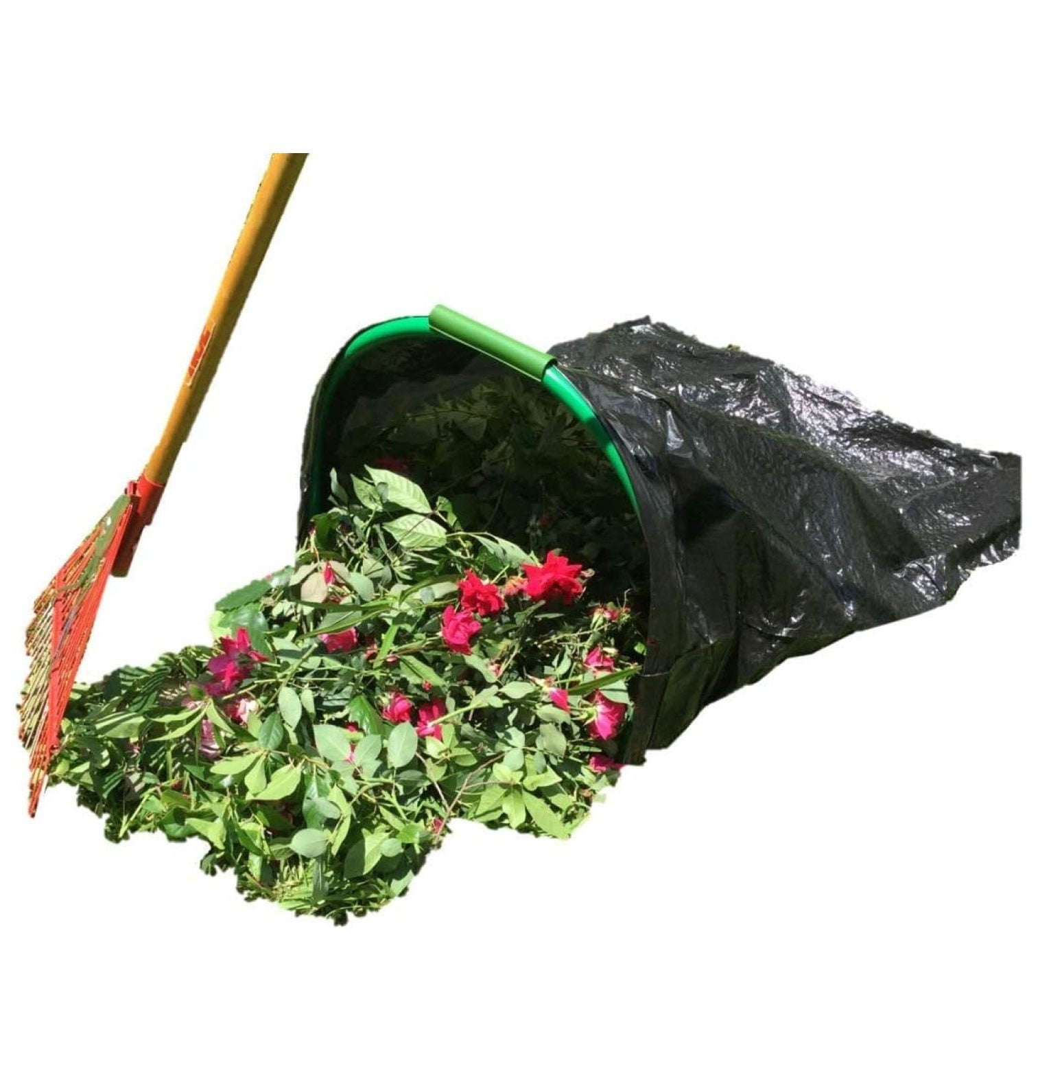 HGTV Winner 100 Lawn Bag Holder Turns 39 gal Plastic Leaf Bags Into a ...